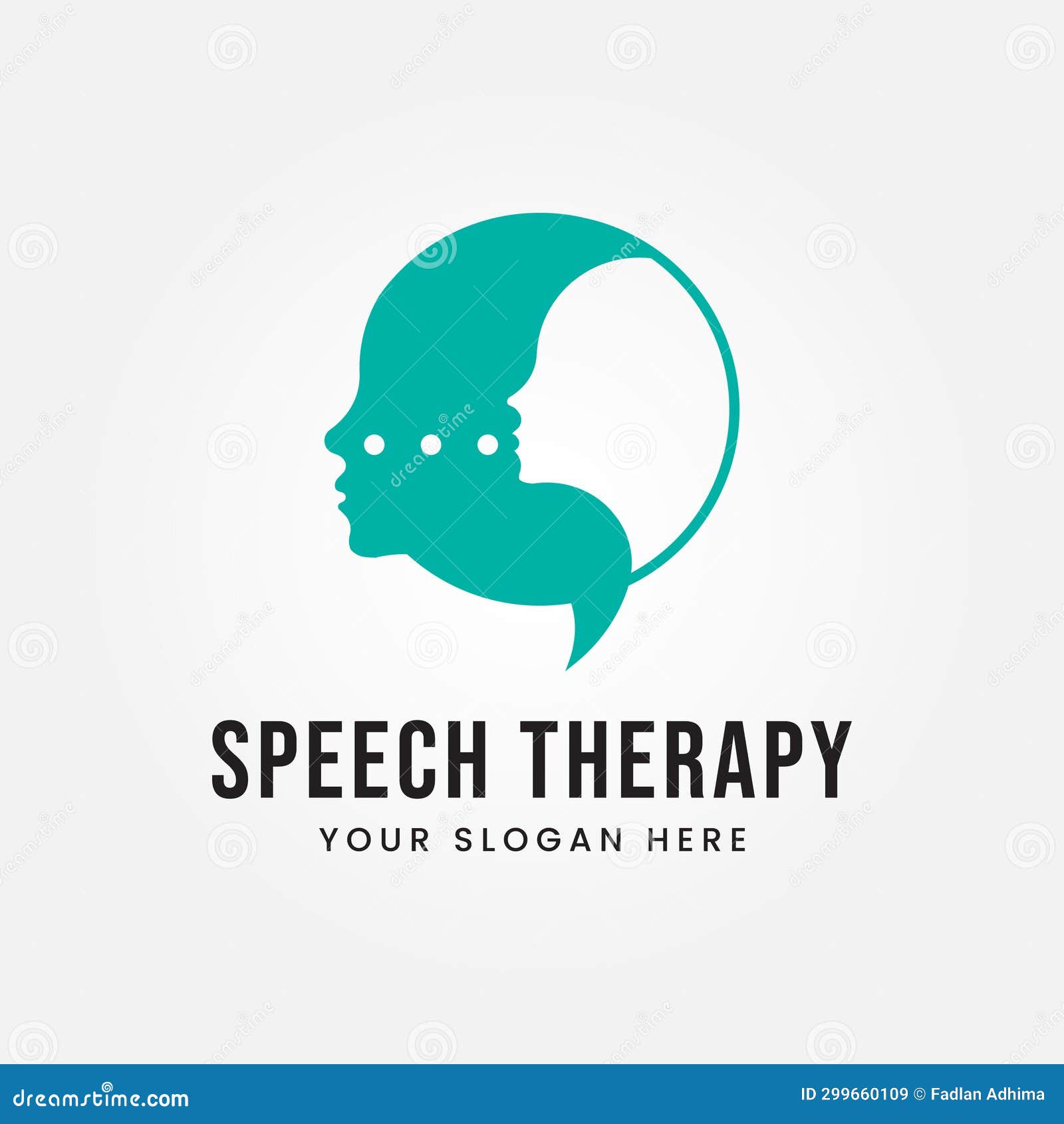 Speech Therapy Logo Design Vector Illustration Stock Vector ...