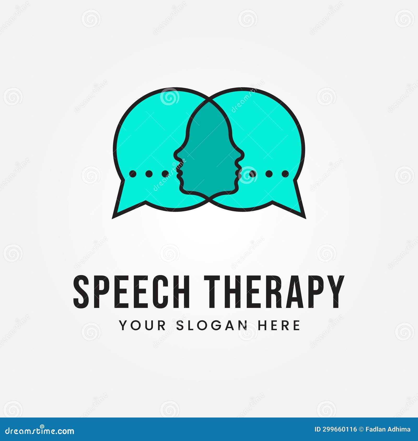 Speech Therapy Logo Design Vector Illustration Stock Illustration ...