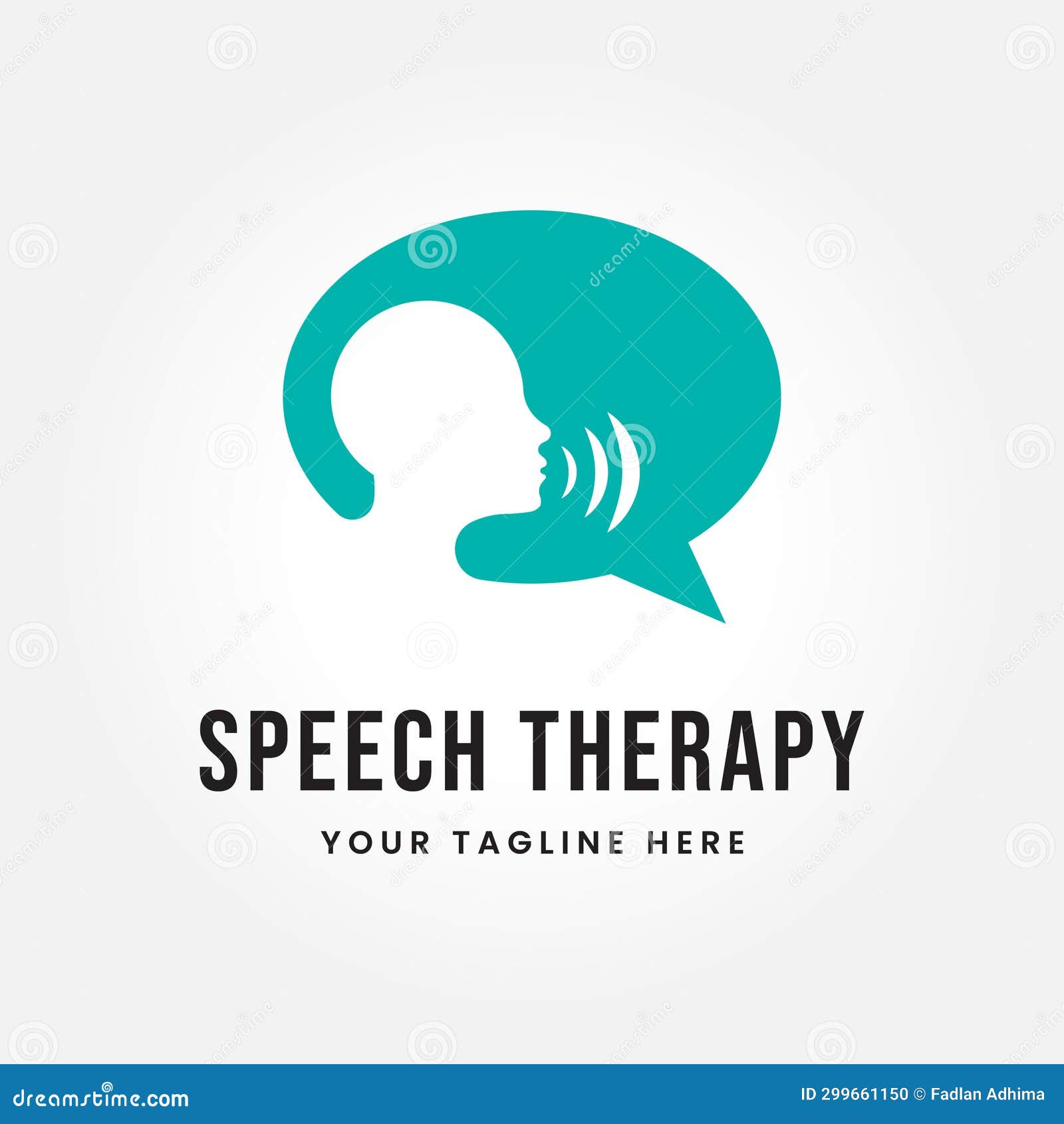 Speech Therapy Logo Design Vector Illustration Stock Vector ...
