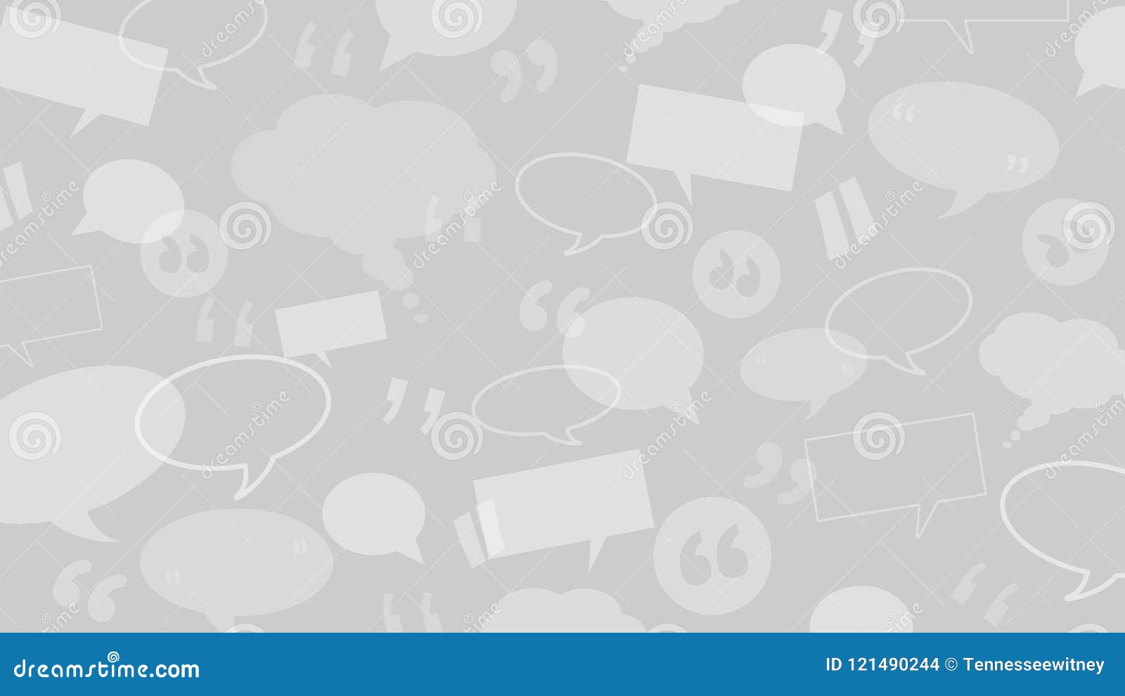 Speech and Thought Bubbles with Quote Marks Suitable As a Background ...