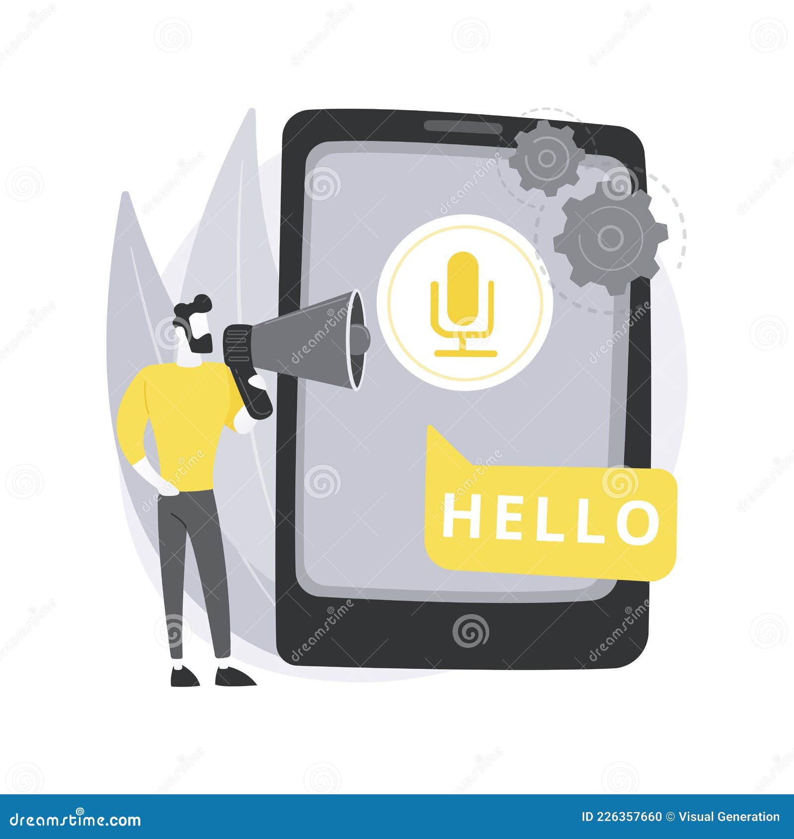 Speech To Text Abstract Concept Vector Illustration. Stock Illustration ...