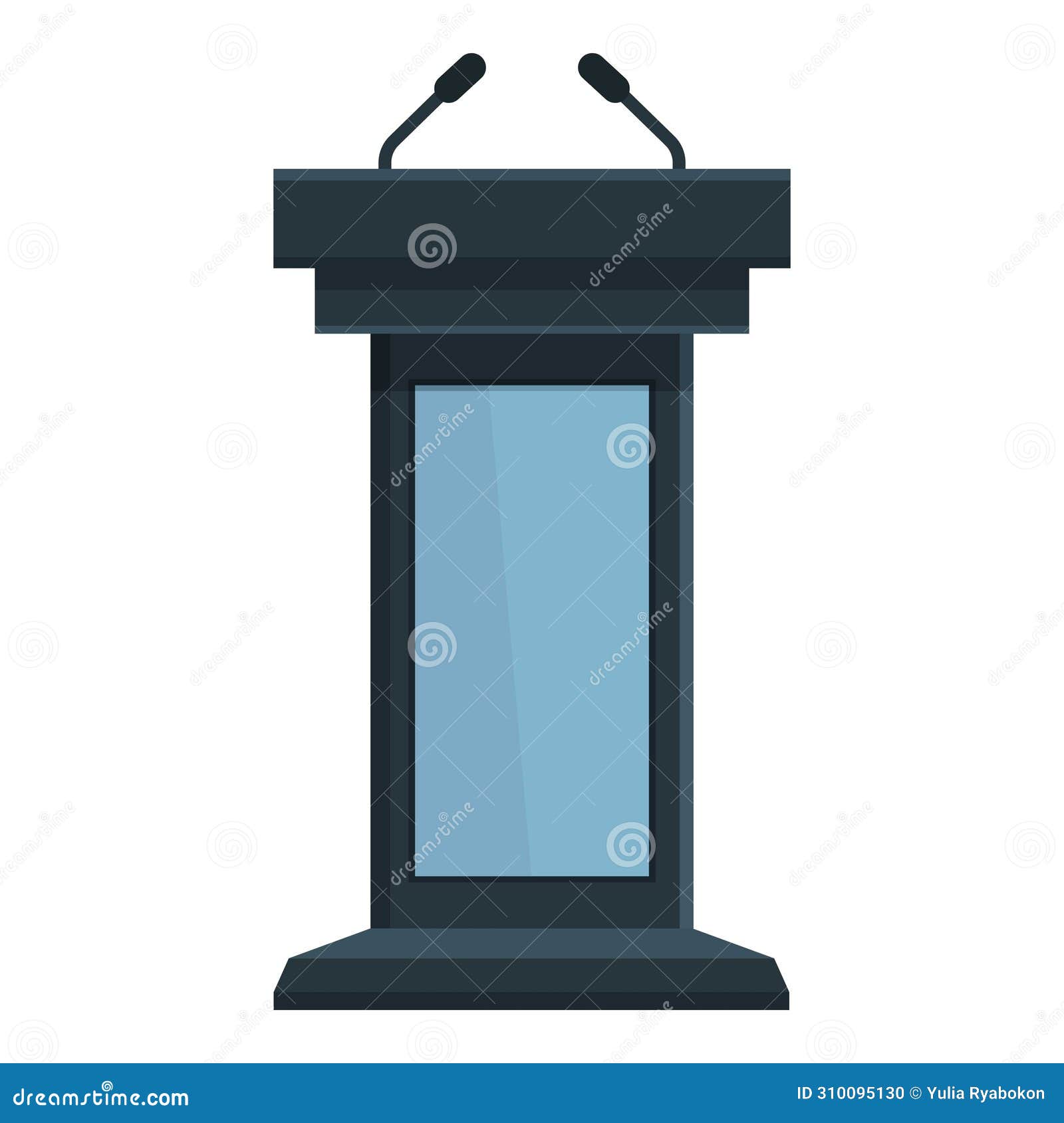 Speech Tribune Icon Cartoon Vector. Orator Ceremony Stock Vector ...