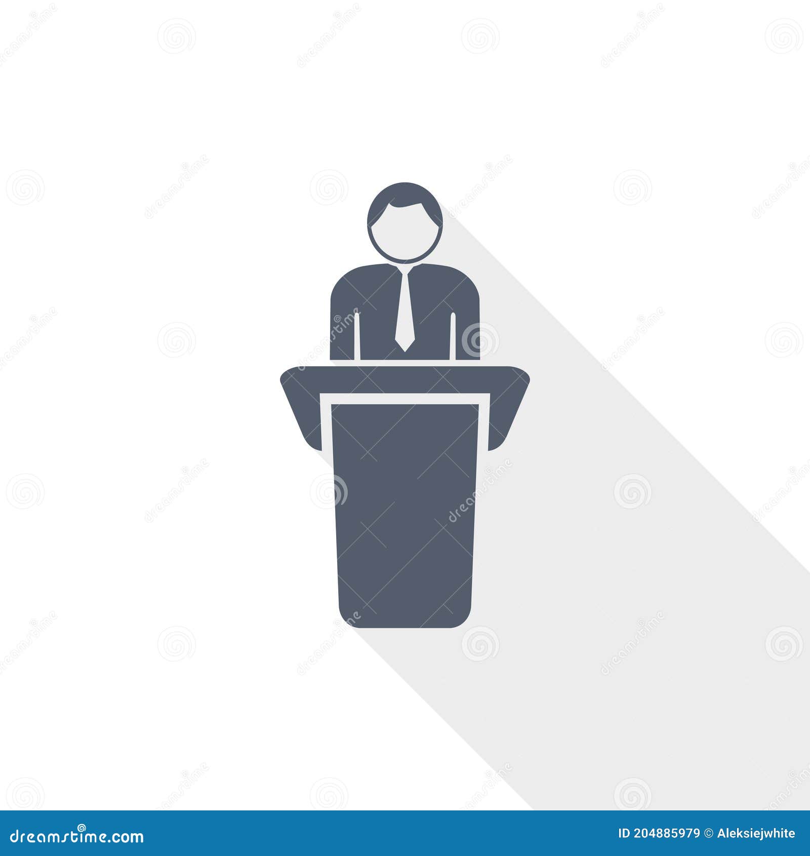 Speech Vector Icon, Business Presentation Flat Design Illustration ...