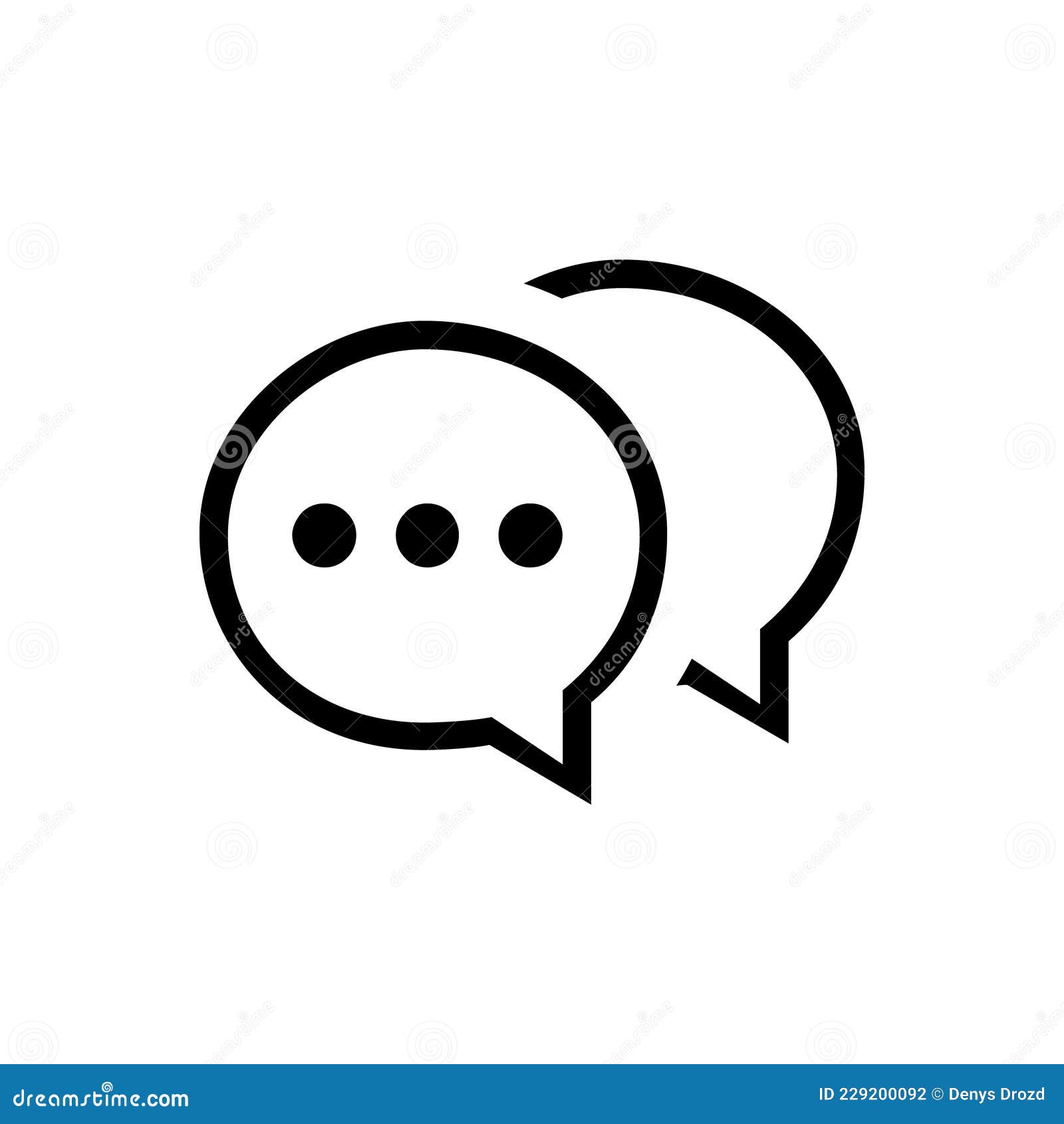 Speech Web Icon Vector Set. Chat Illustration Sign Collection. Message ...