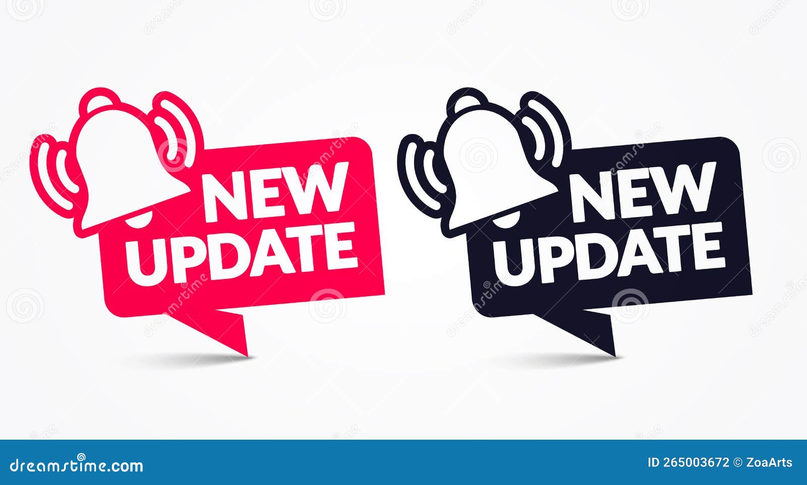 New Update Speech Bubble Set Stock Vector - Illustration of icon, cool ...