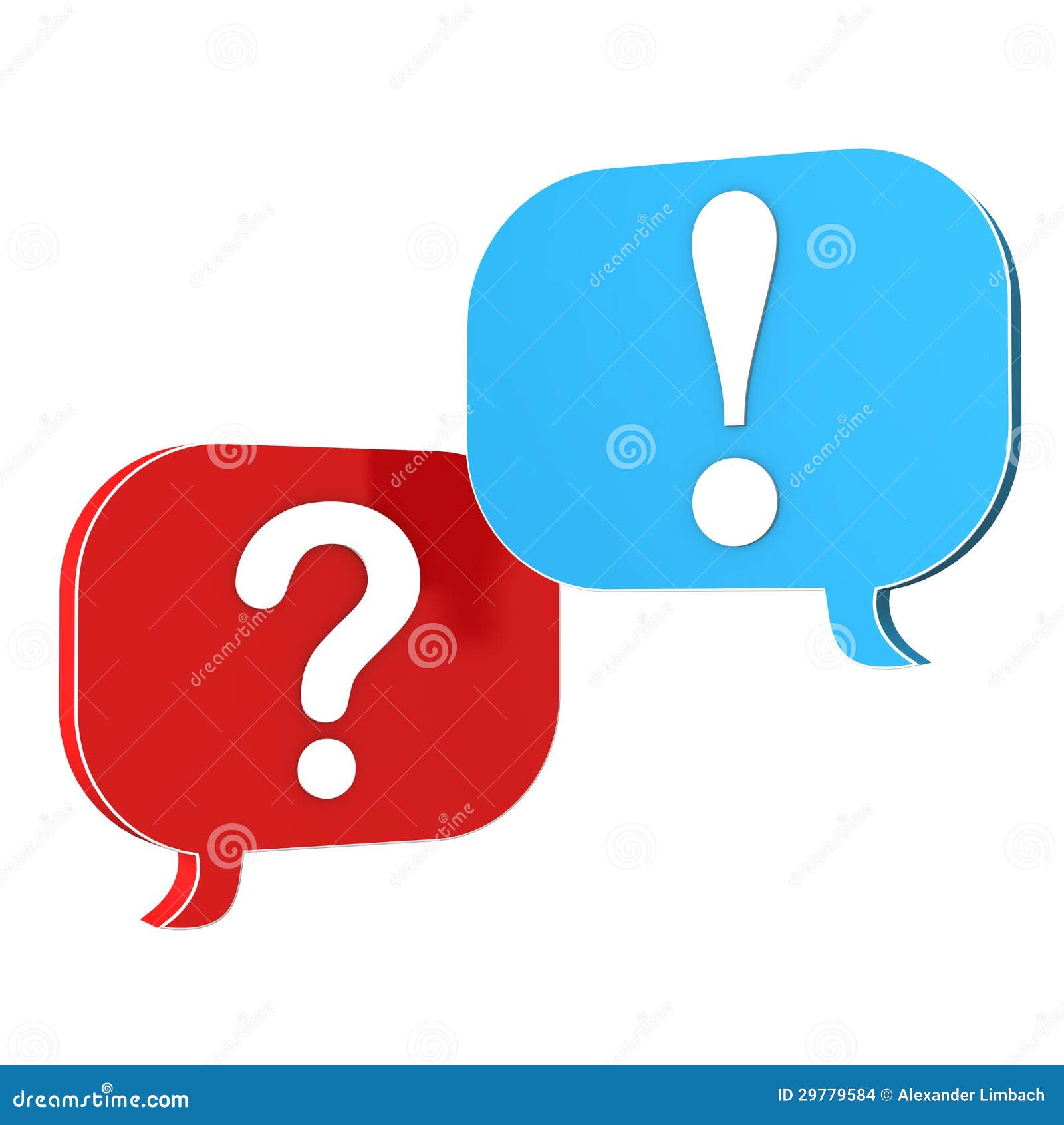 Speech Bubbles Question Answer Stock Illustration - Illustration of ...