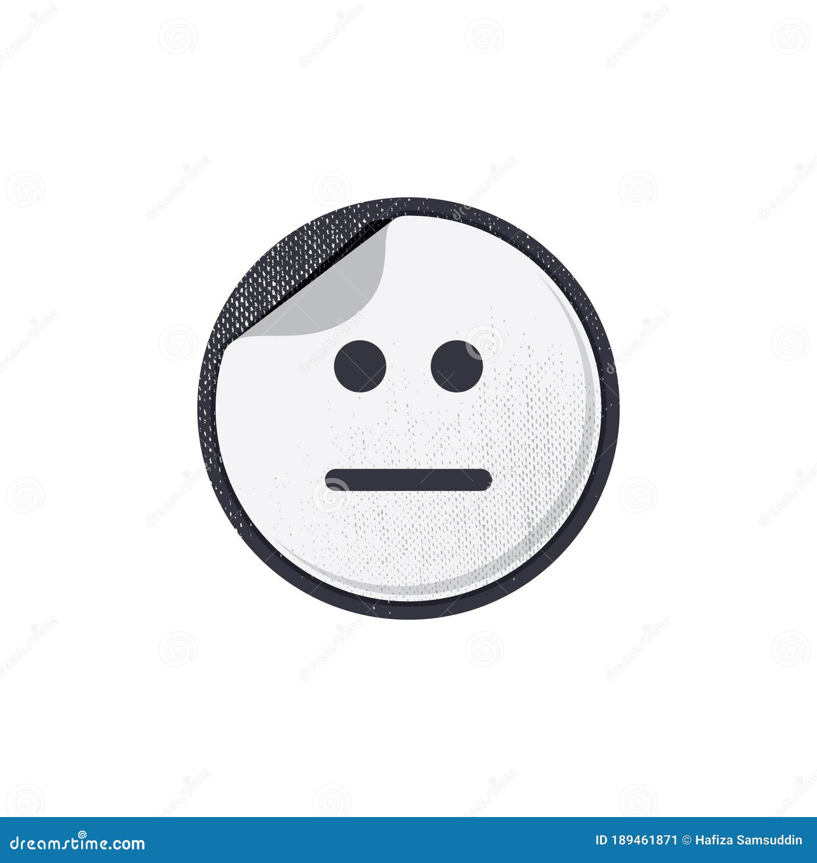 Speechless Emoticon. Vector Illustration Decorative Design Stock Vector ...