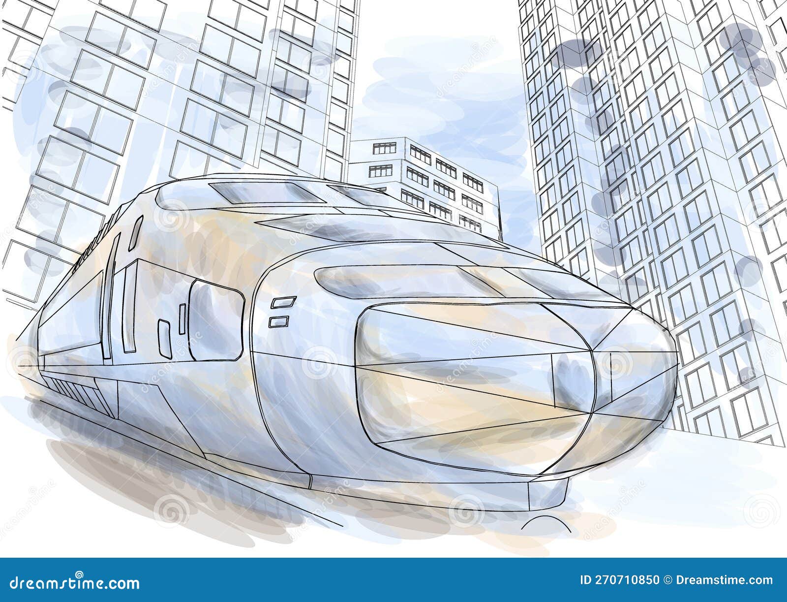 Speed abstract train stock vector. Illustration of urban - 270710850