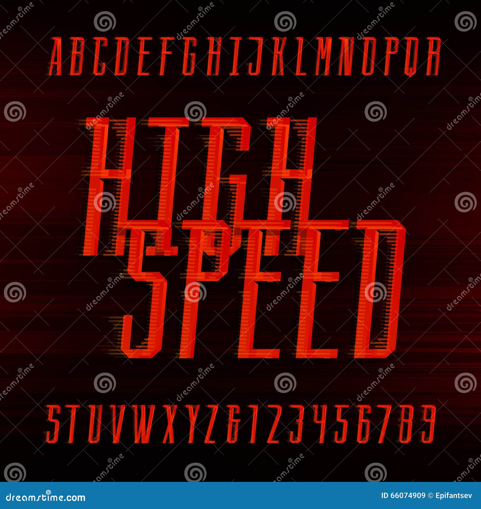 Speed alphabet vector font stock vector. Illustration of activity ...