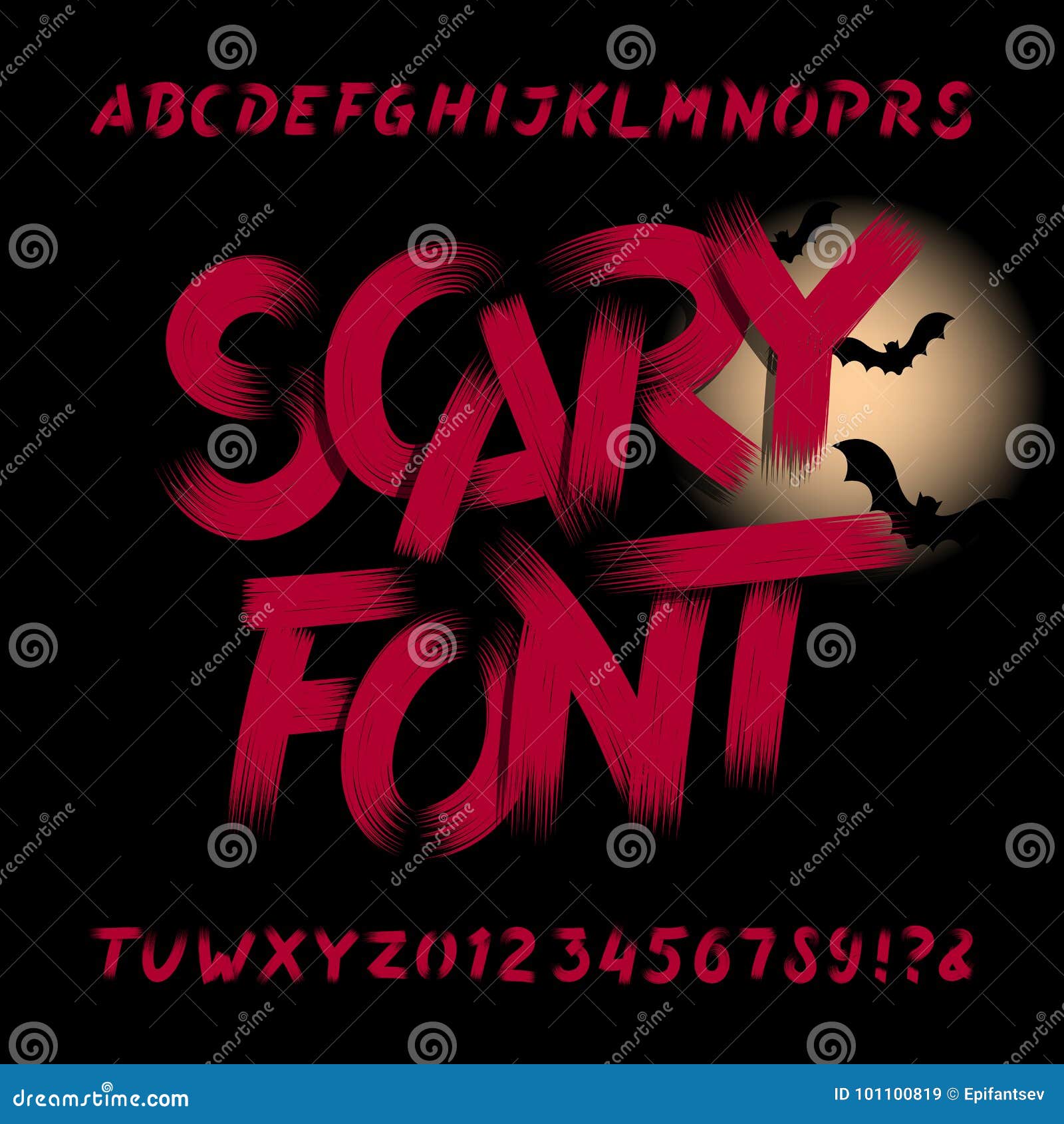 Speed Alphabet Vector Font. Wind Effect Type Letters And Numbers On A ...
