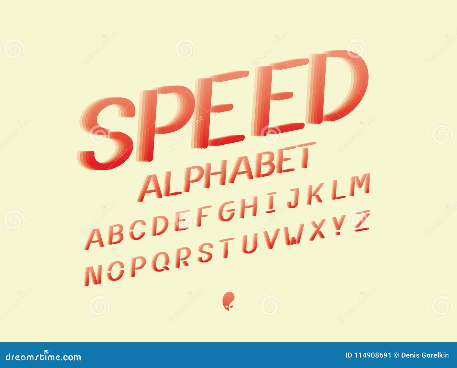 Speed Alphabet. Vector Alphabet Stock Vector - Illustration of symbol ...