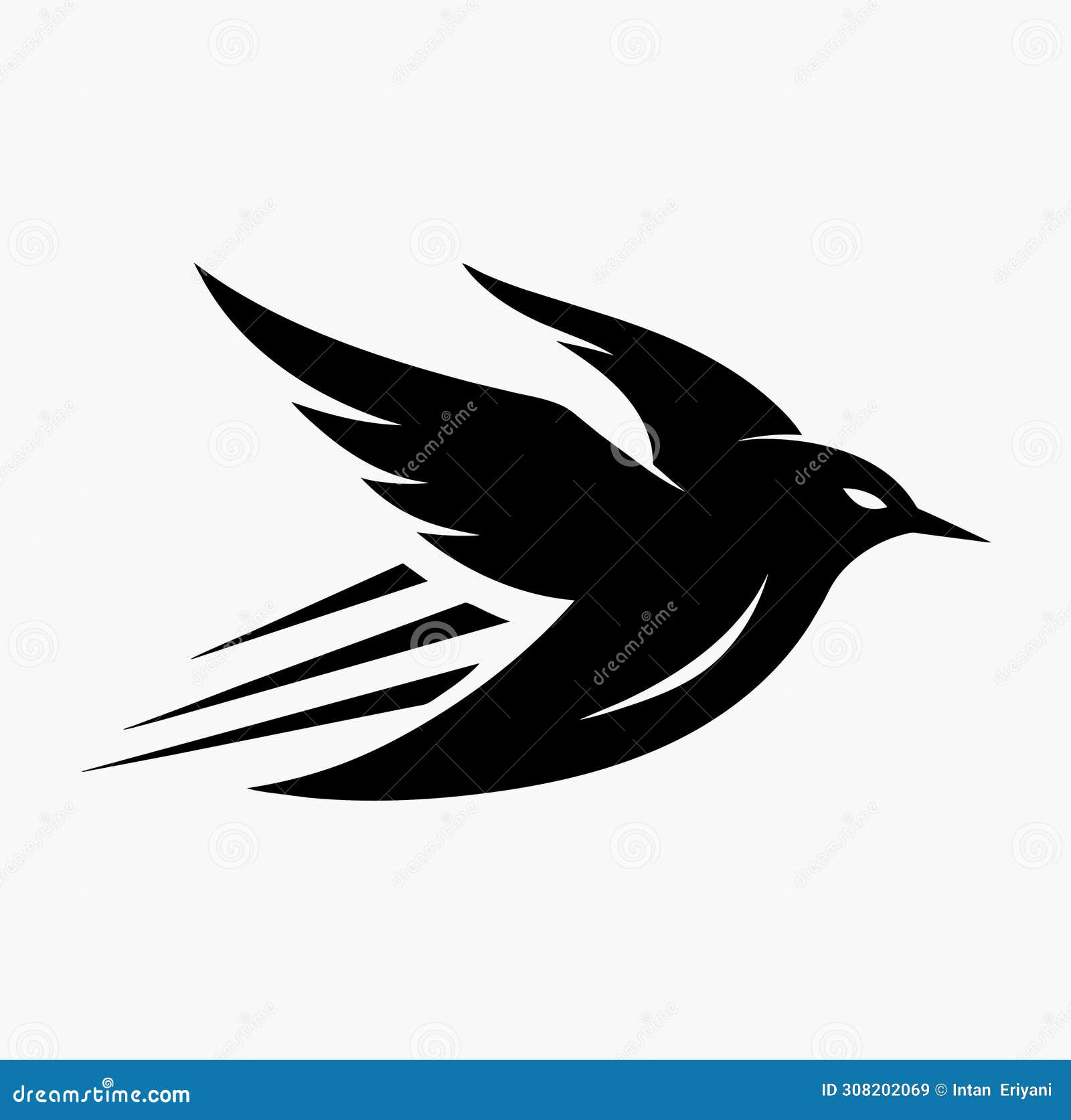 Speed Bird Logo Vector Illustration Stock Vector - Illustration of ...