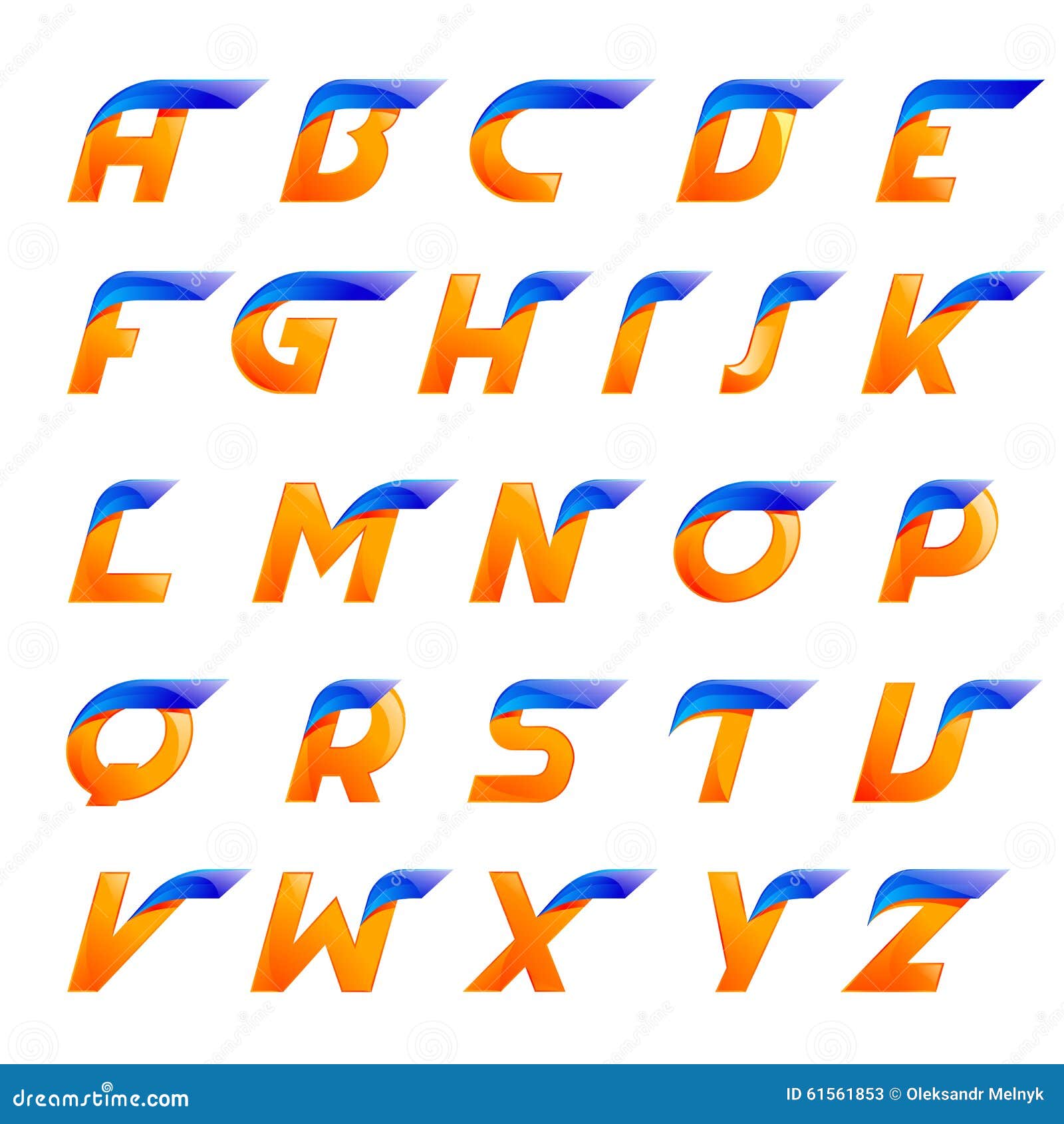 Speed Blue and Orange Letters Creative Design Template Elements for ...