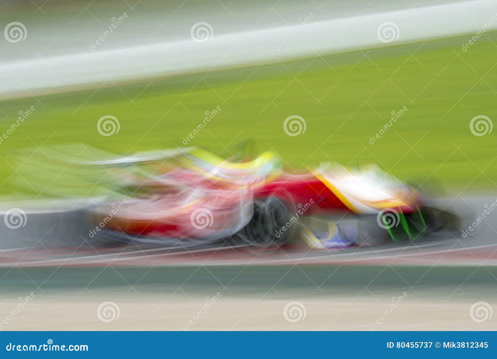 Speed-blurred Racing Vehicle Stock Image - Image of driver, power: 80455737
