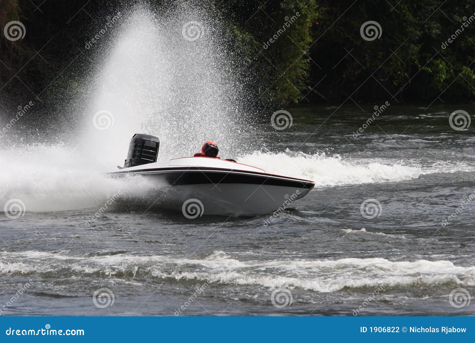 Speed Boat stock photo. Image of vessel, spray, river - 1906822