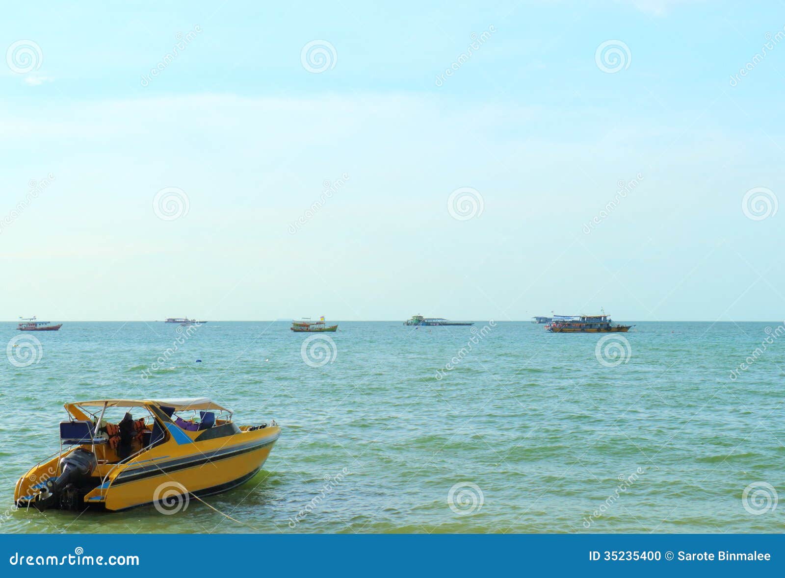 Speed boat and ferry boat stock photo. Image of tour - 35235400