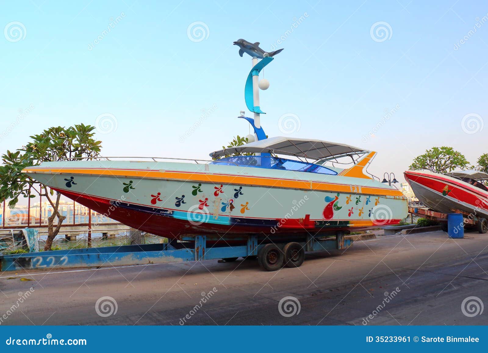 Speed boat and ferry boat stock image. Image of island - 35233961