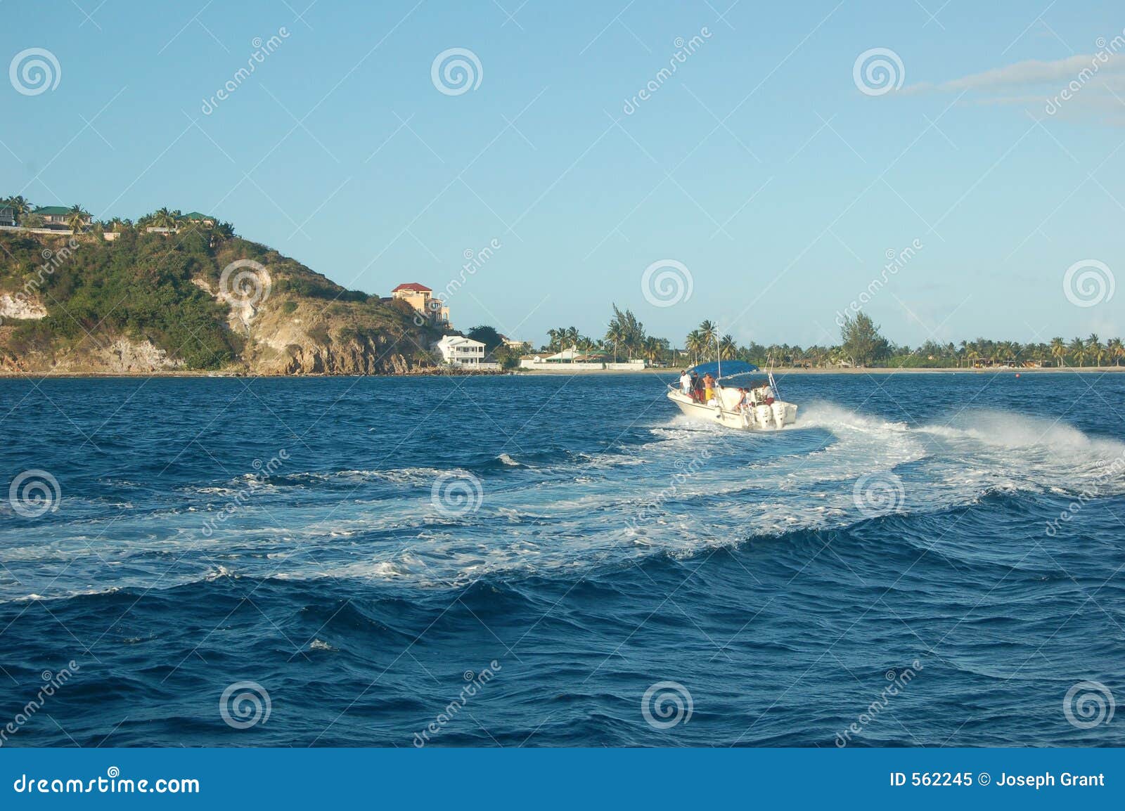 Speed boat on ocean stock image. Image of boat, speed, ocean - 562245