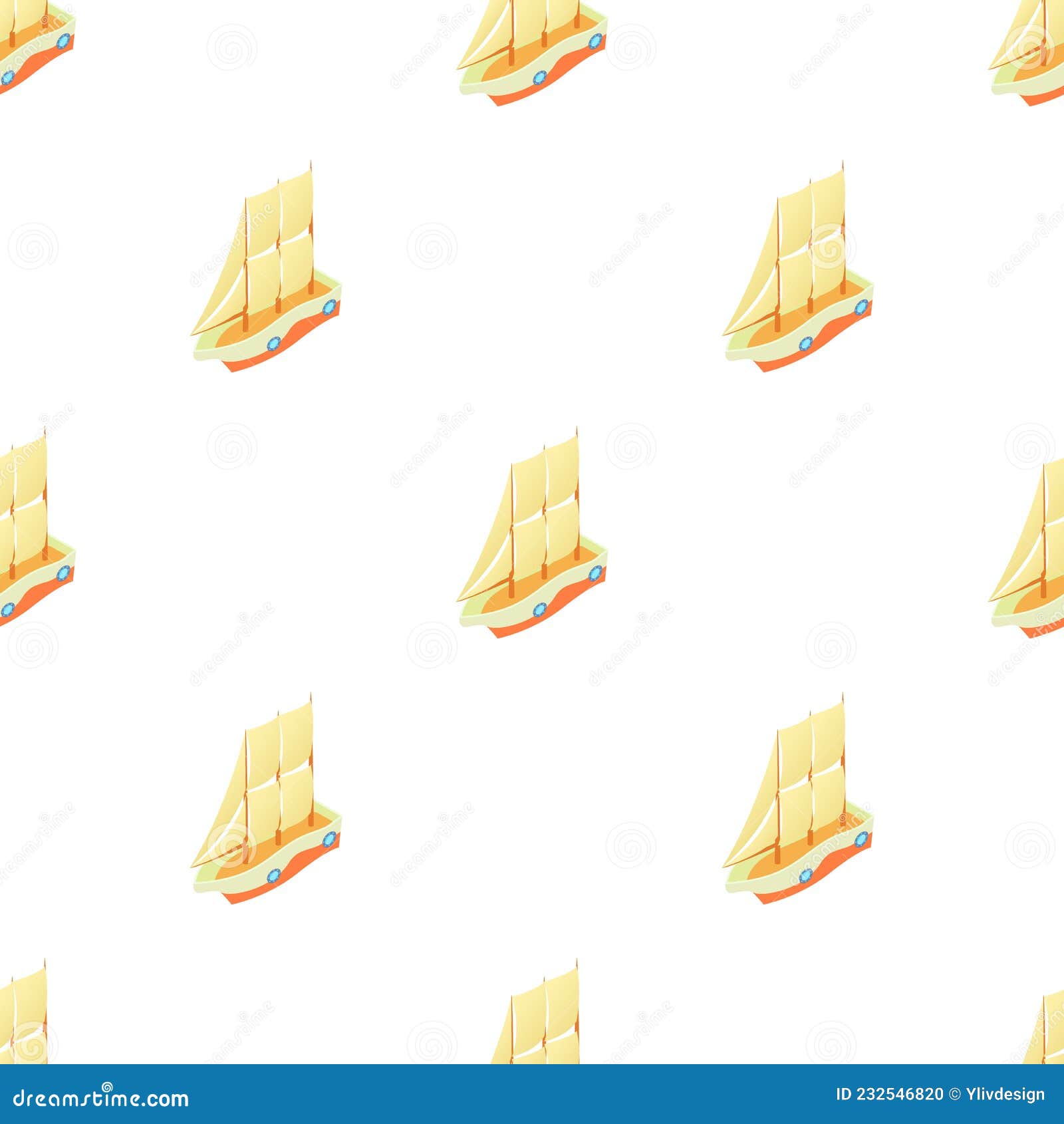 Speed Boat Pattern Seamless Vector Stock Vector - Illustration of ...