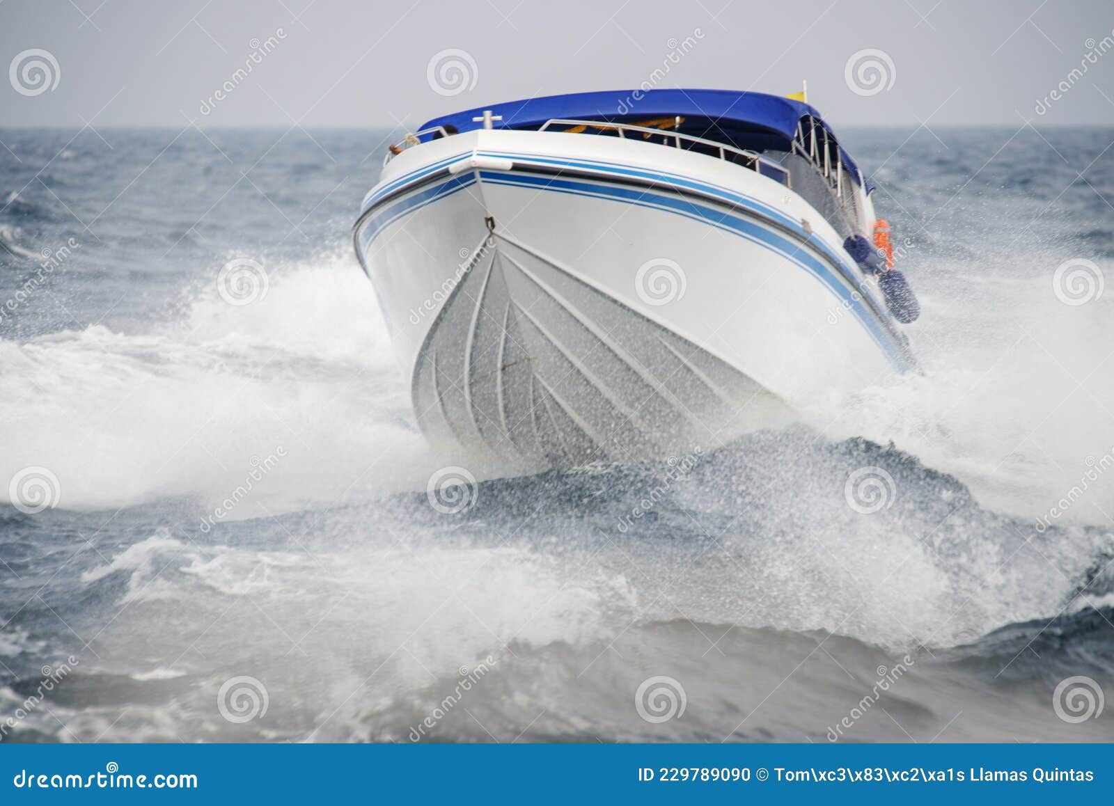 Speed Boat sailing stock photo. Image of background - 229789090