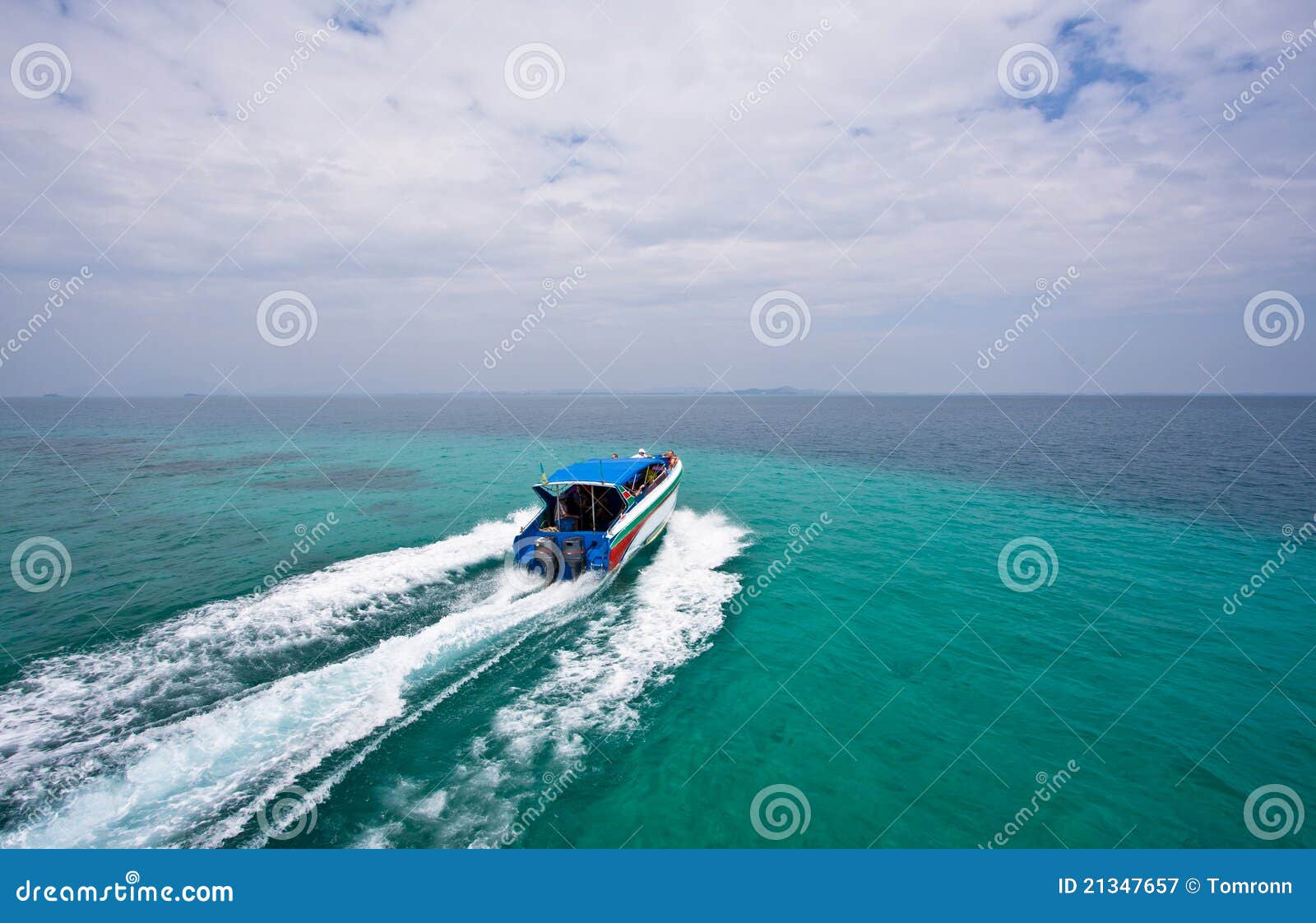 Speed Boat in the Sea Two Colors Stock Image - Image of fuel, private ...