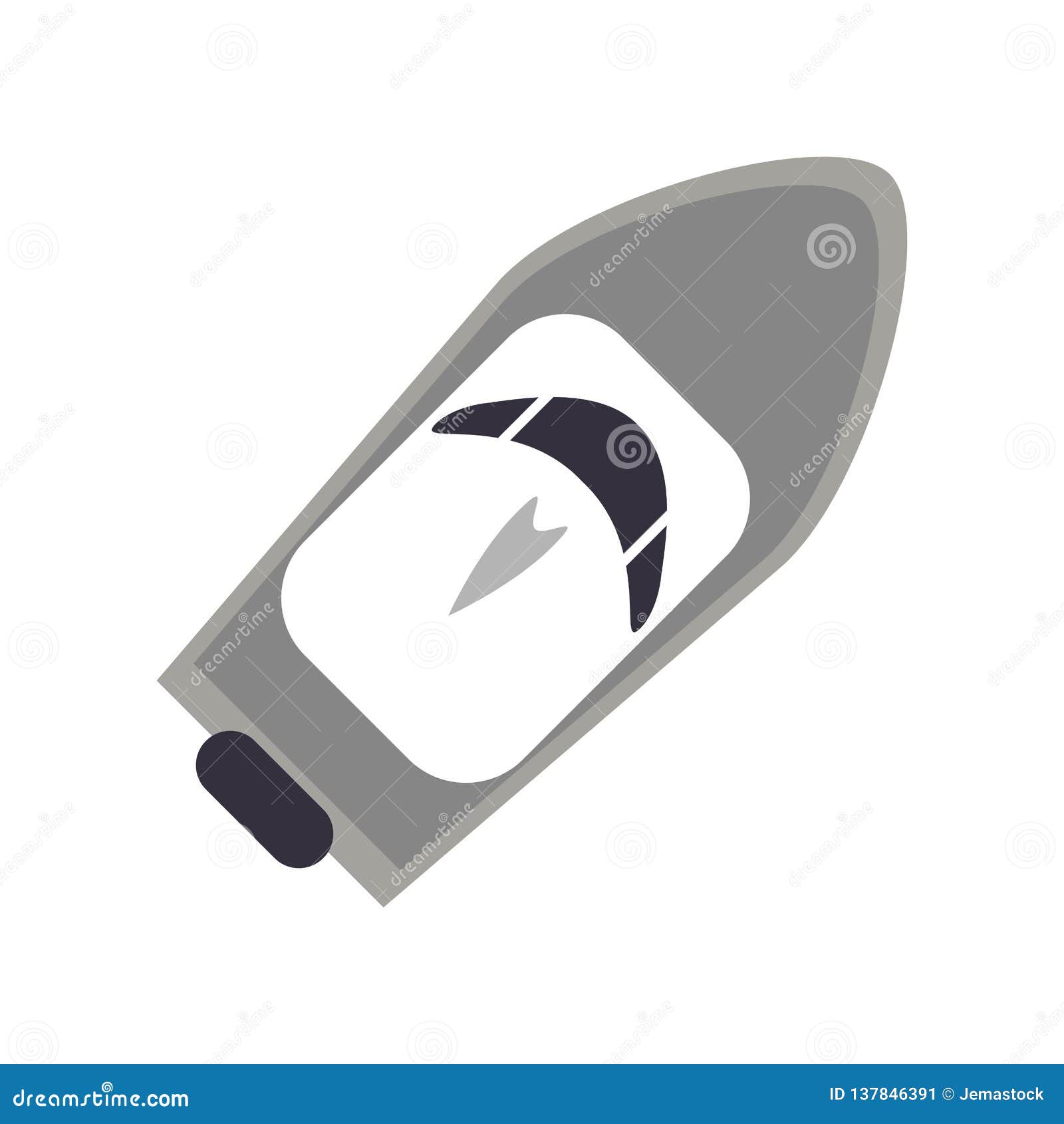 Speed boat symbol stock vector. Illustration of freedom - 137846391