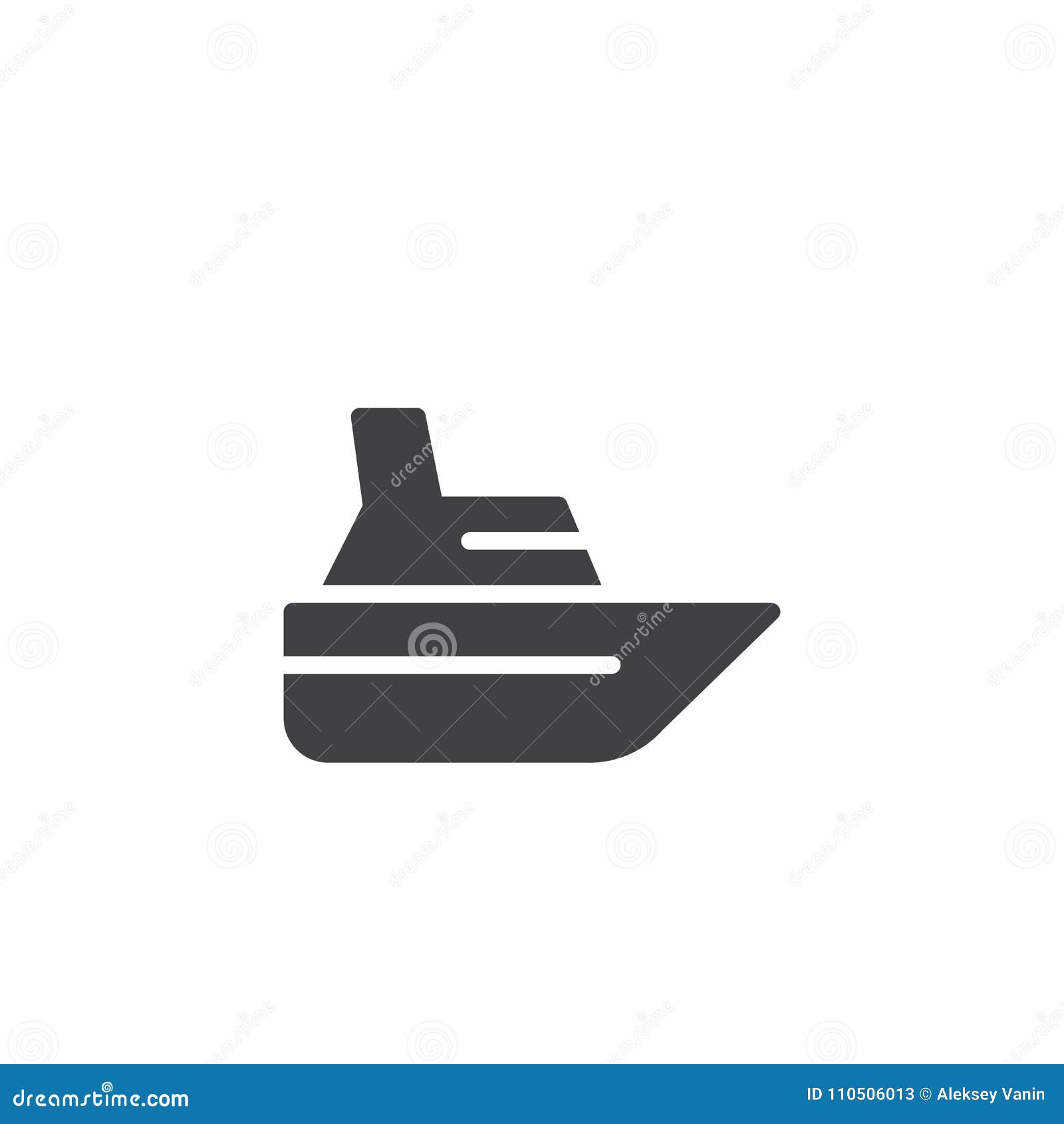 Speed boat vector icon stock vector. Illustration of cruise - 110506013