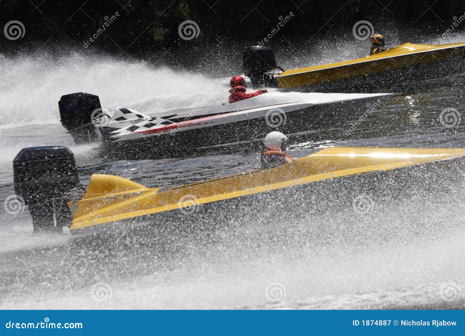 Speed Boats stock image. Image of river, helmet, vessel - 1874887