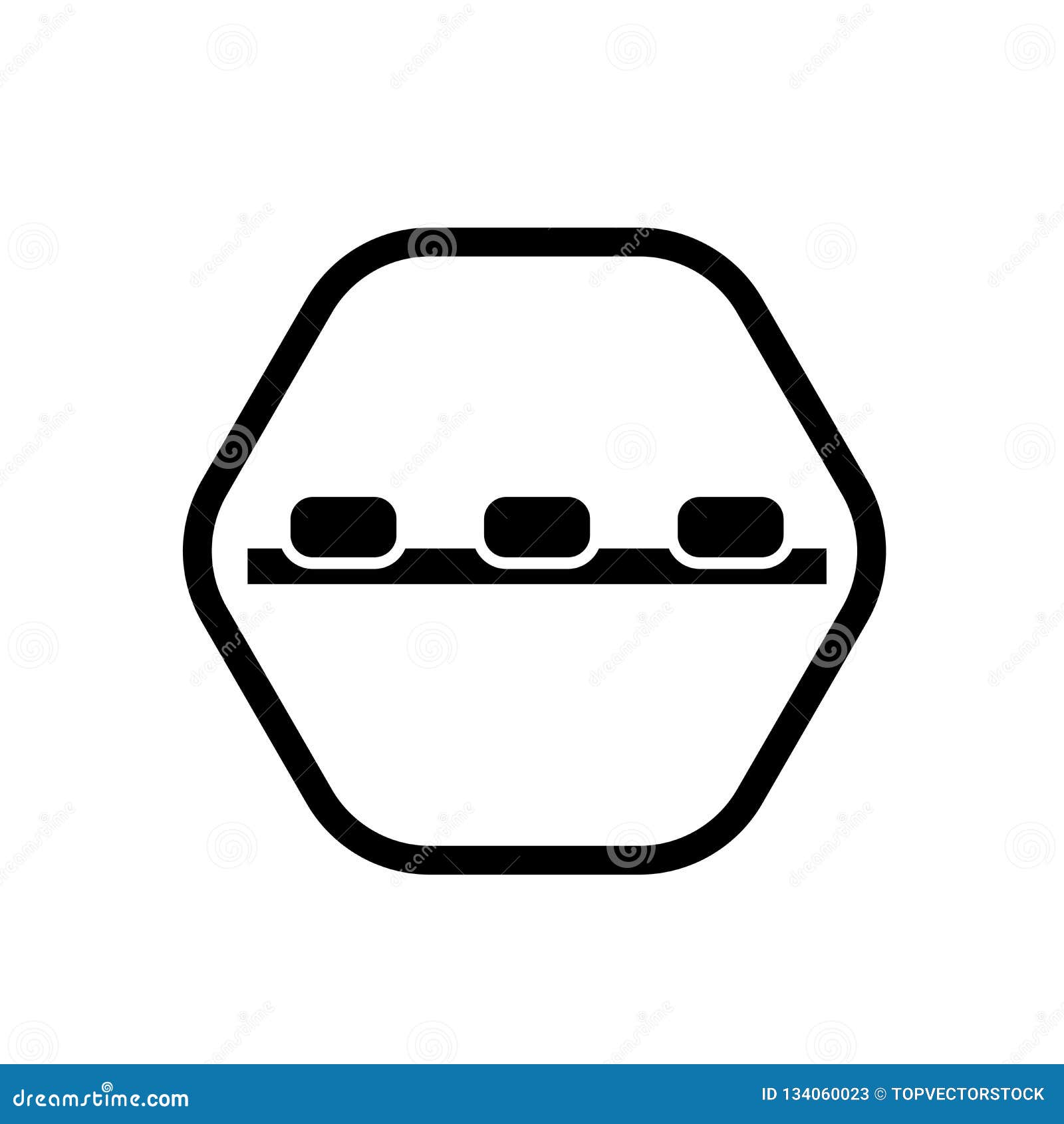 Speed Breaker Sign Icon Vector Sign And Symbol Isolated On White ...