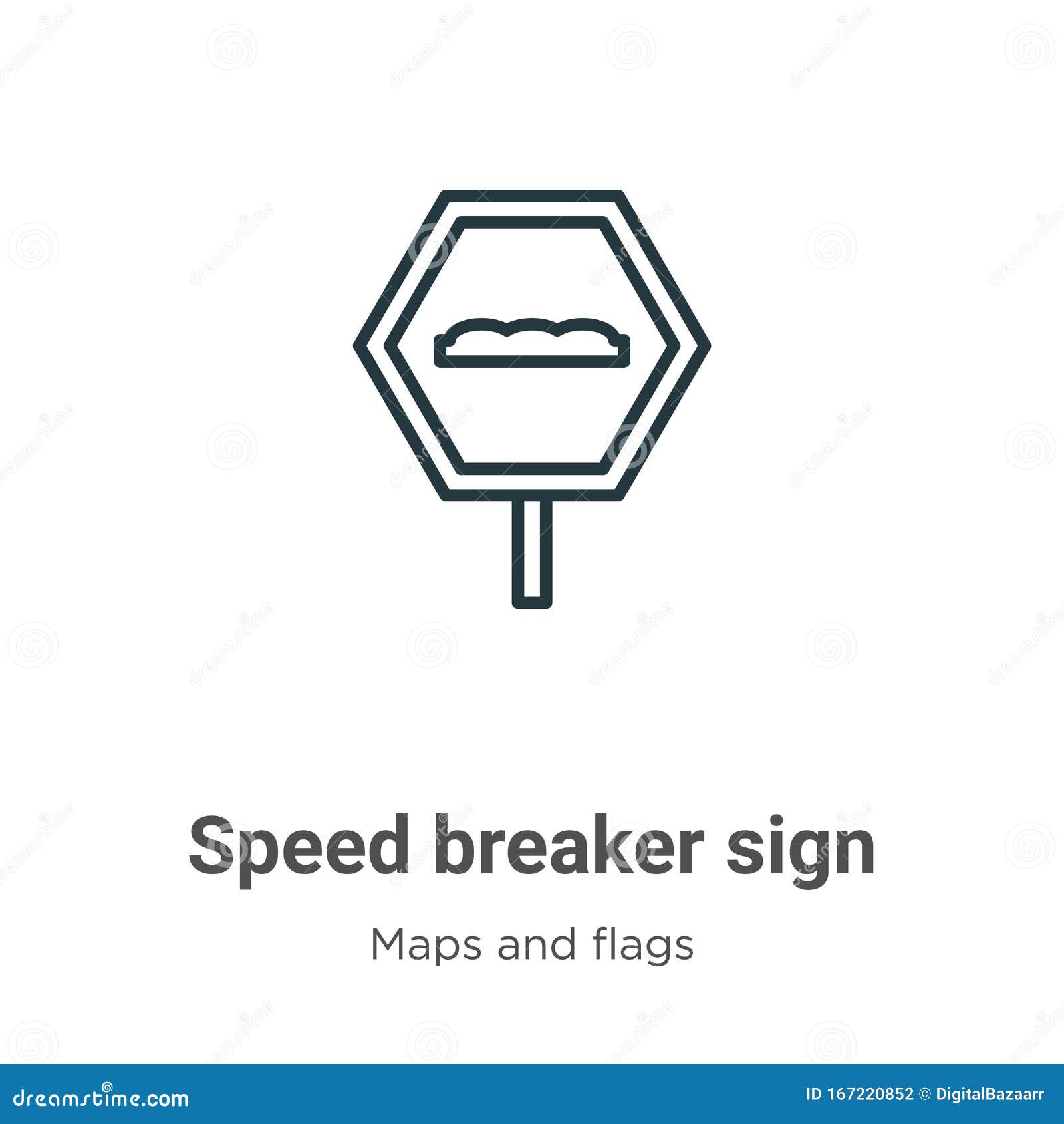 Speed Breaker Icon On White Background. Simple Element Illustration ...