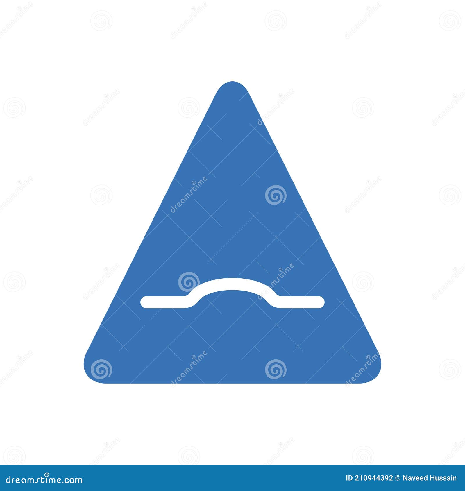 Speed Breaker Sign On The Road Side, Speed Bump Sign Stock Photography ...