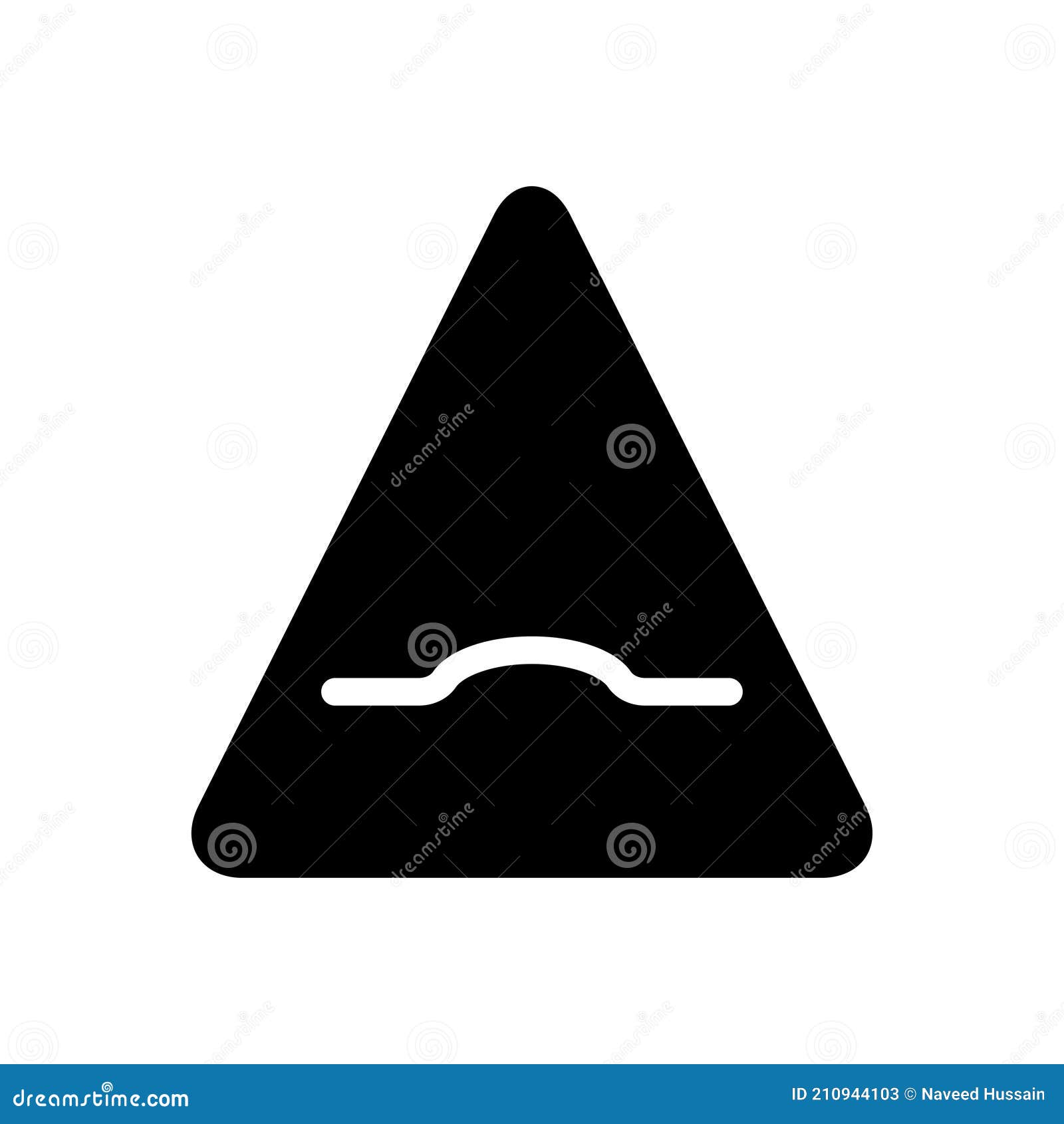 Speed Breaker Sign Icon Vector Sign And Symbol Isolated On White ...