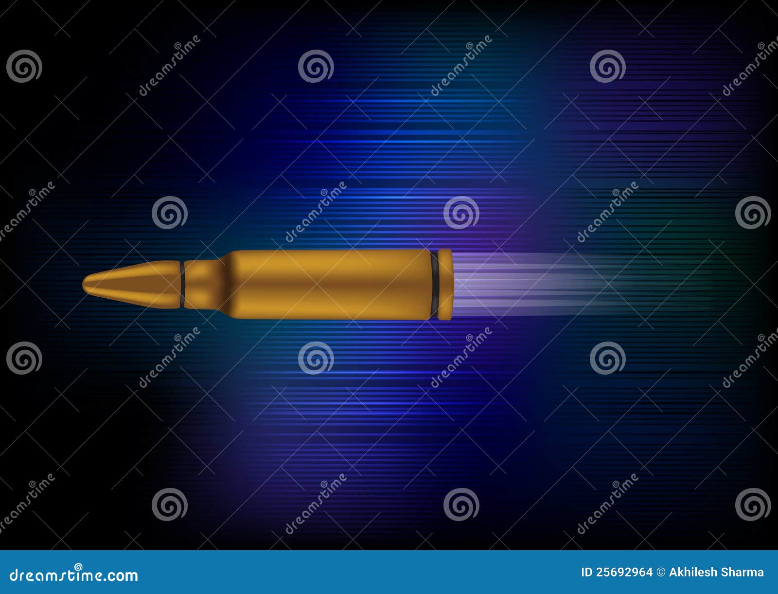 Speed Bullet Vector Illustration Stock Vector - Illustration of copper ...