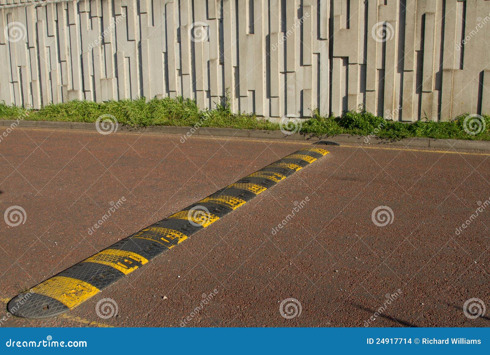 Speed bump. stock photo. Image of black, tarmac, weeds - 24917714
