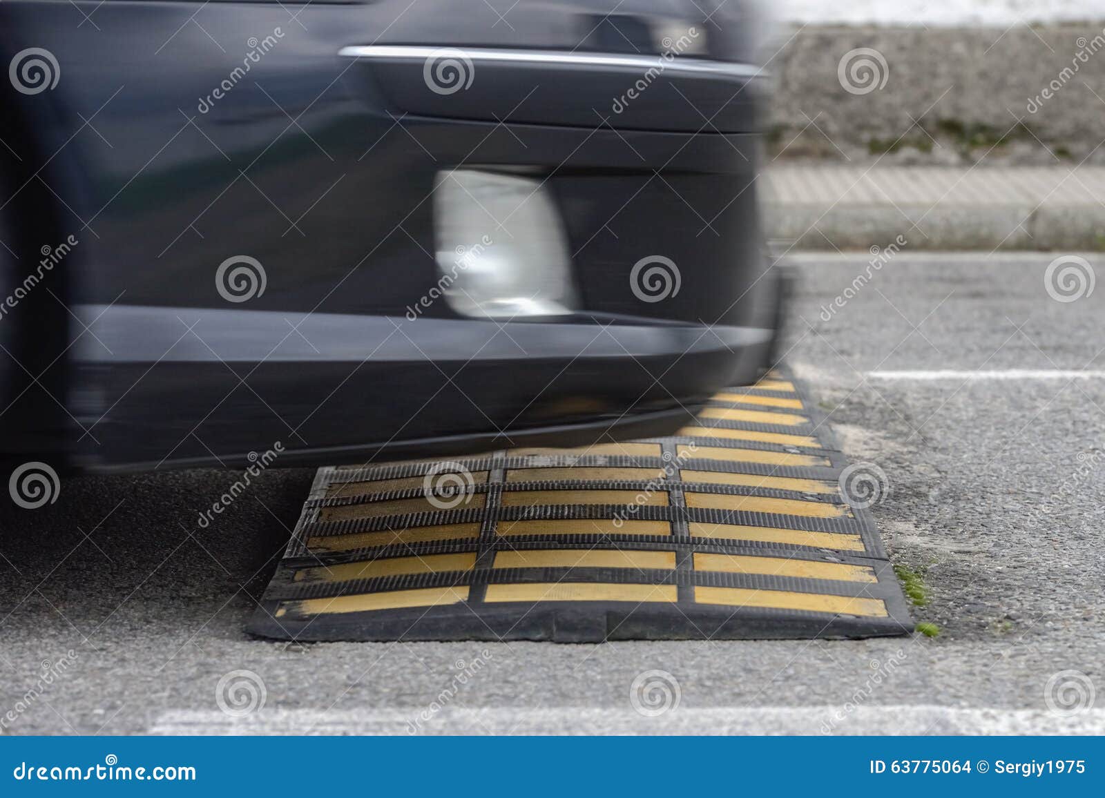 Speed bump close up stock photo. Image of hump, obstacle - 63775064