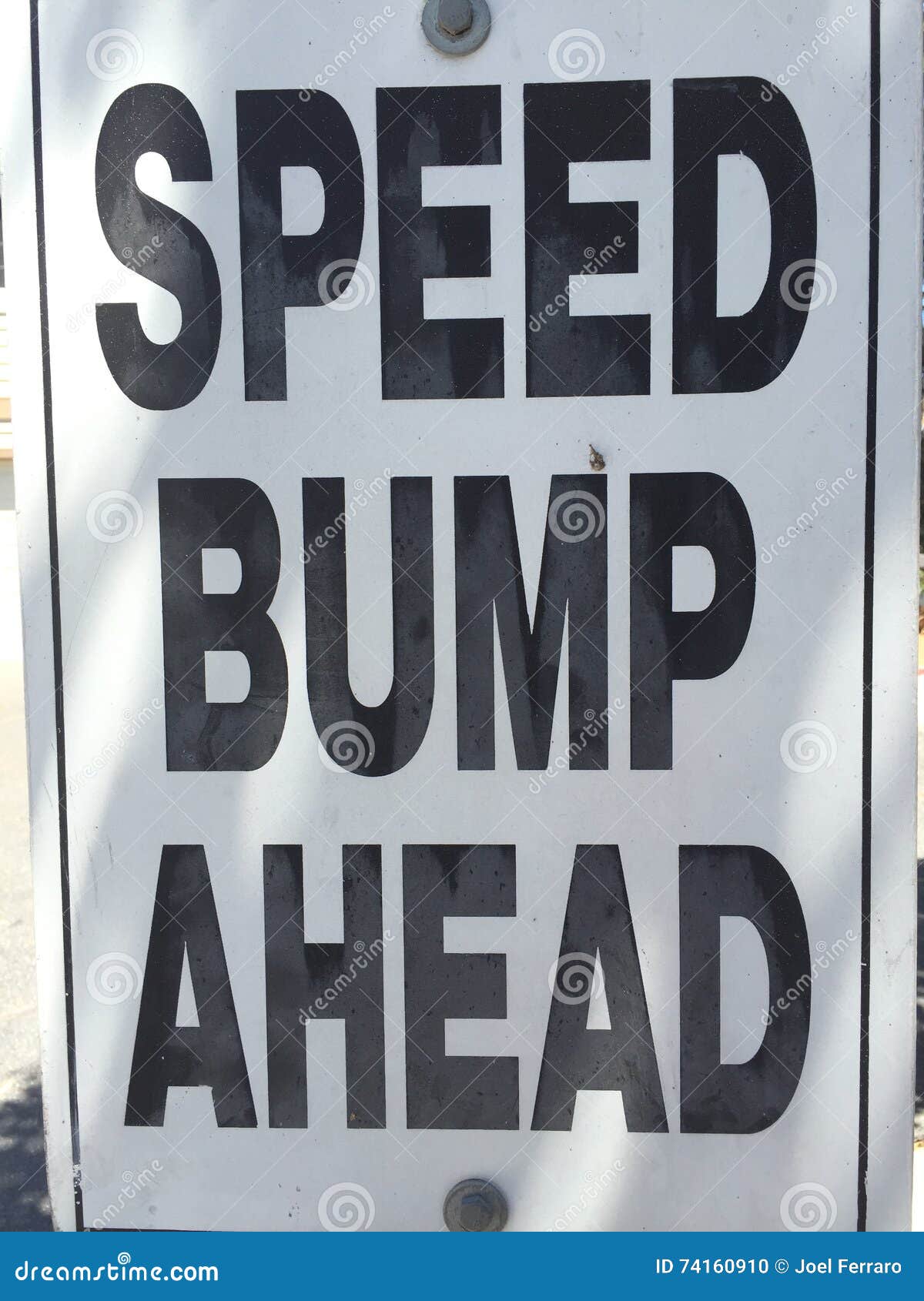 Speed bump sign stock photo. Image of speed, bump, road - 74160910
