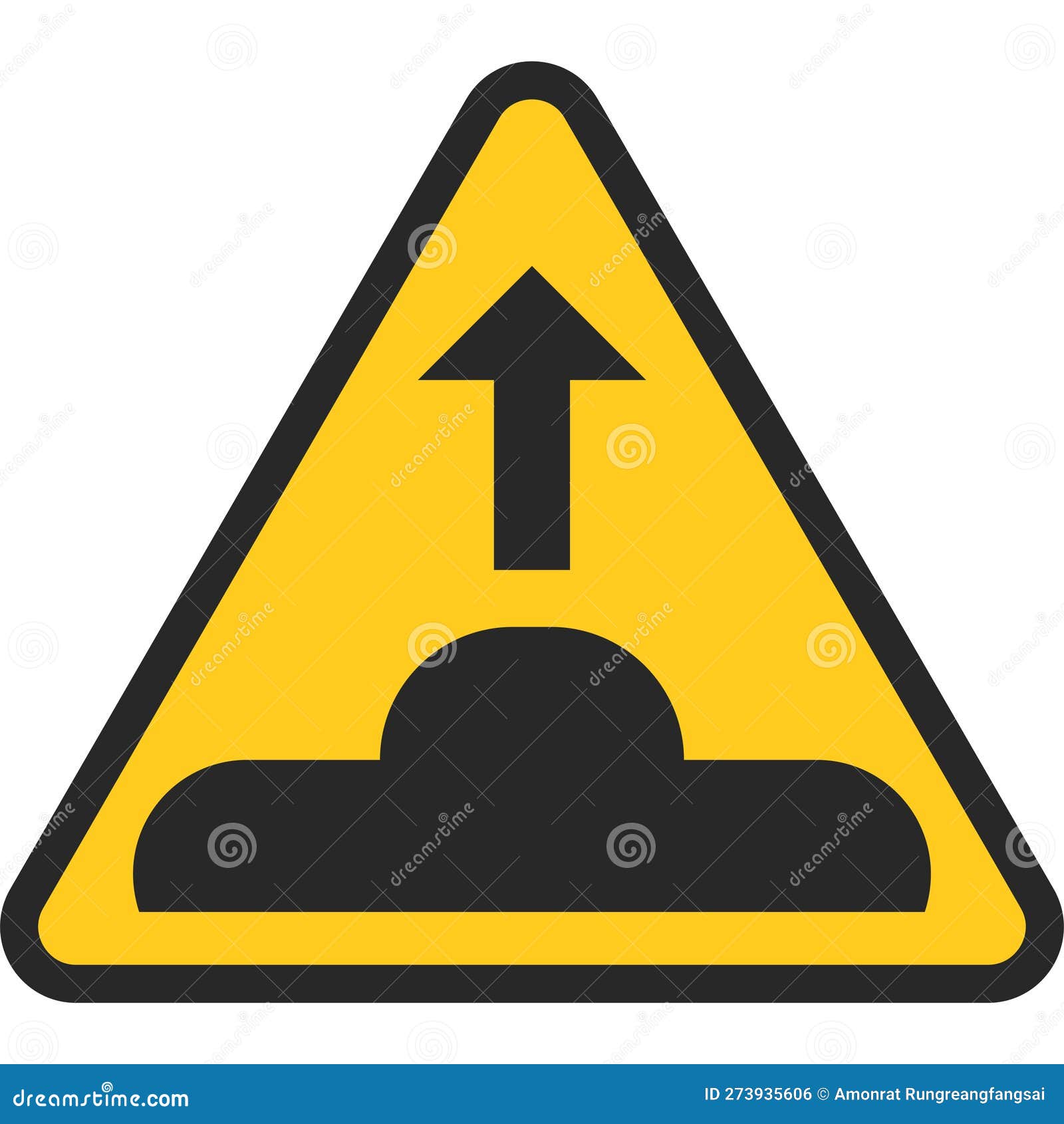 Speed Bump Sign Icon, Traffic Sign Vector Illustration Stock Vector ...