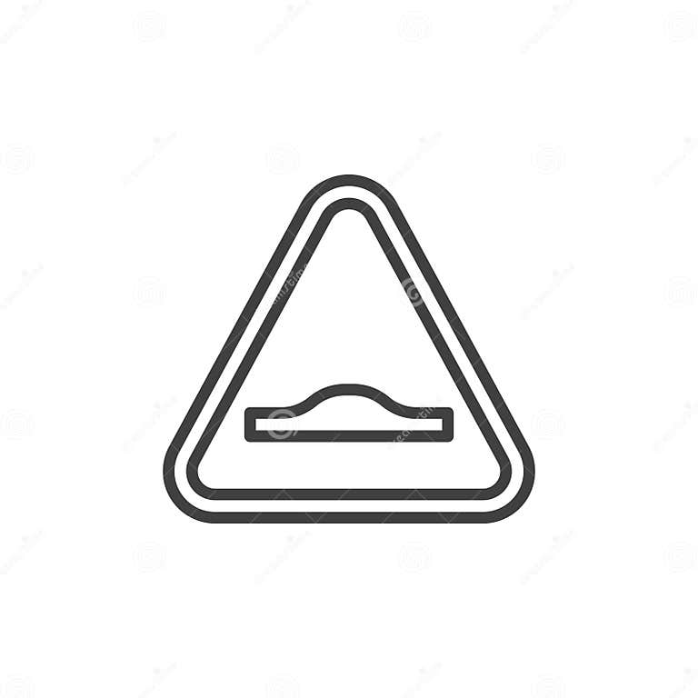 Speed Bump Sign Line Icon Stock Vector Illustration Of Graphics 319929105