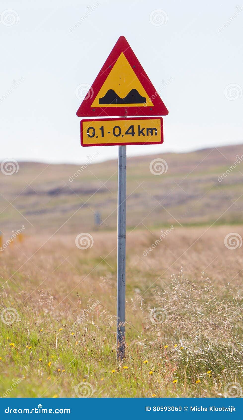 Speed Bumps Ahead - Iceland Stock Image - Image of single, symbol: 80593069