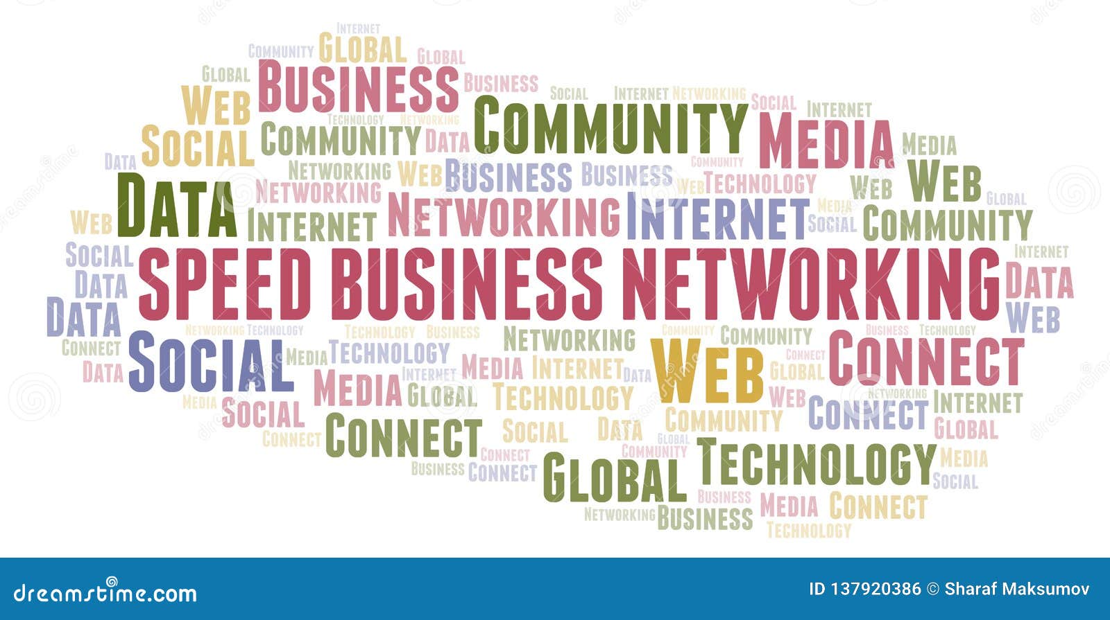 Networking Word Showing Relationships And Computer Communication Stock ...