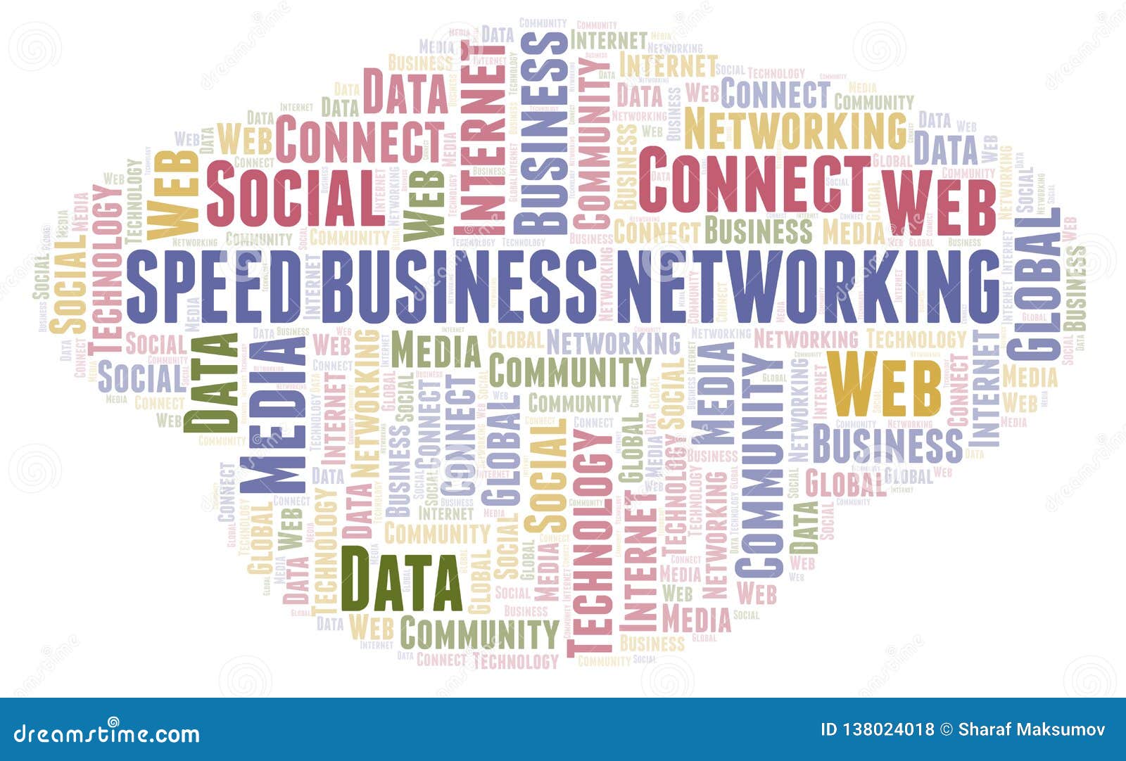 Speed Business Networking Word Cloud Stock Illustration - Illustration ...