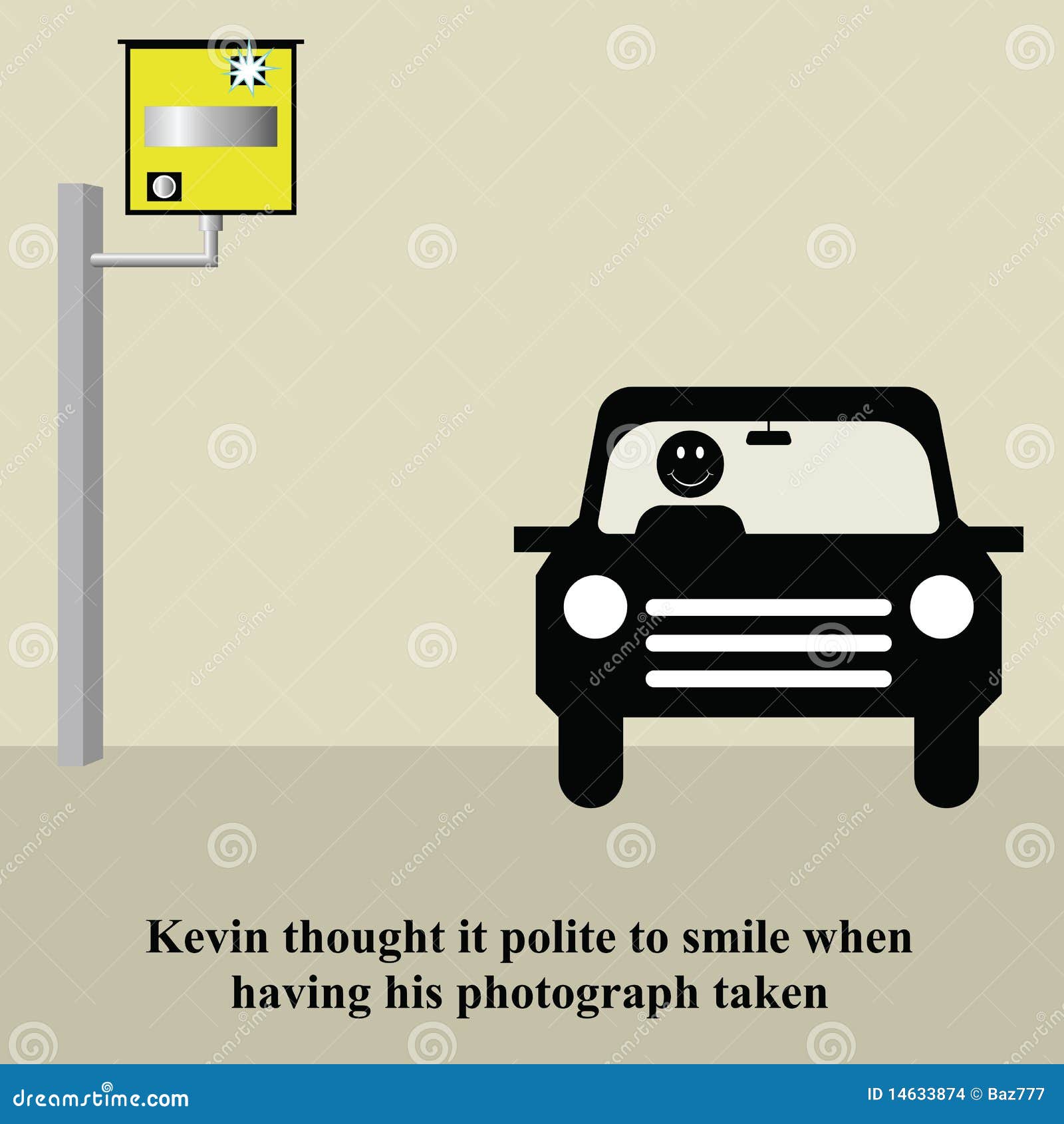 Speed camera stock vector. Illustration of illegal, motor - 14633874