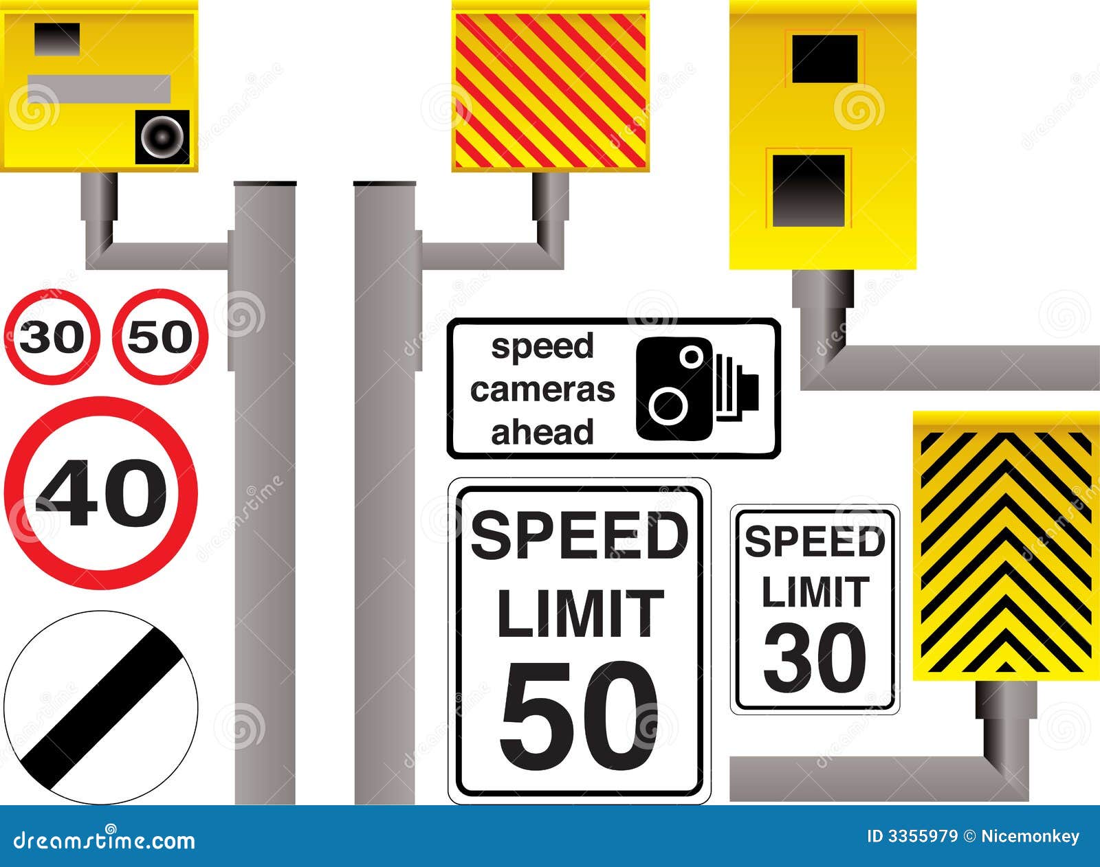 Speed camera stock vector. Illustration of limit, motoring - 3355979