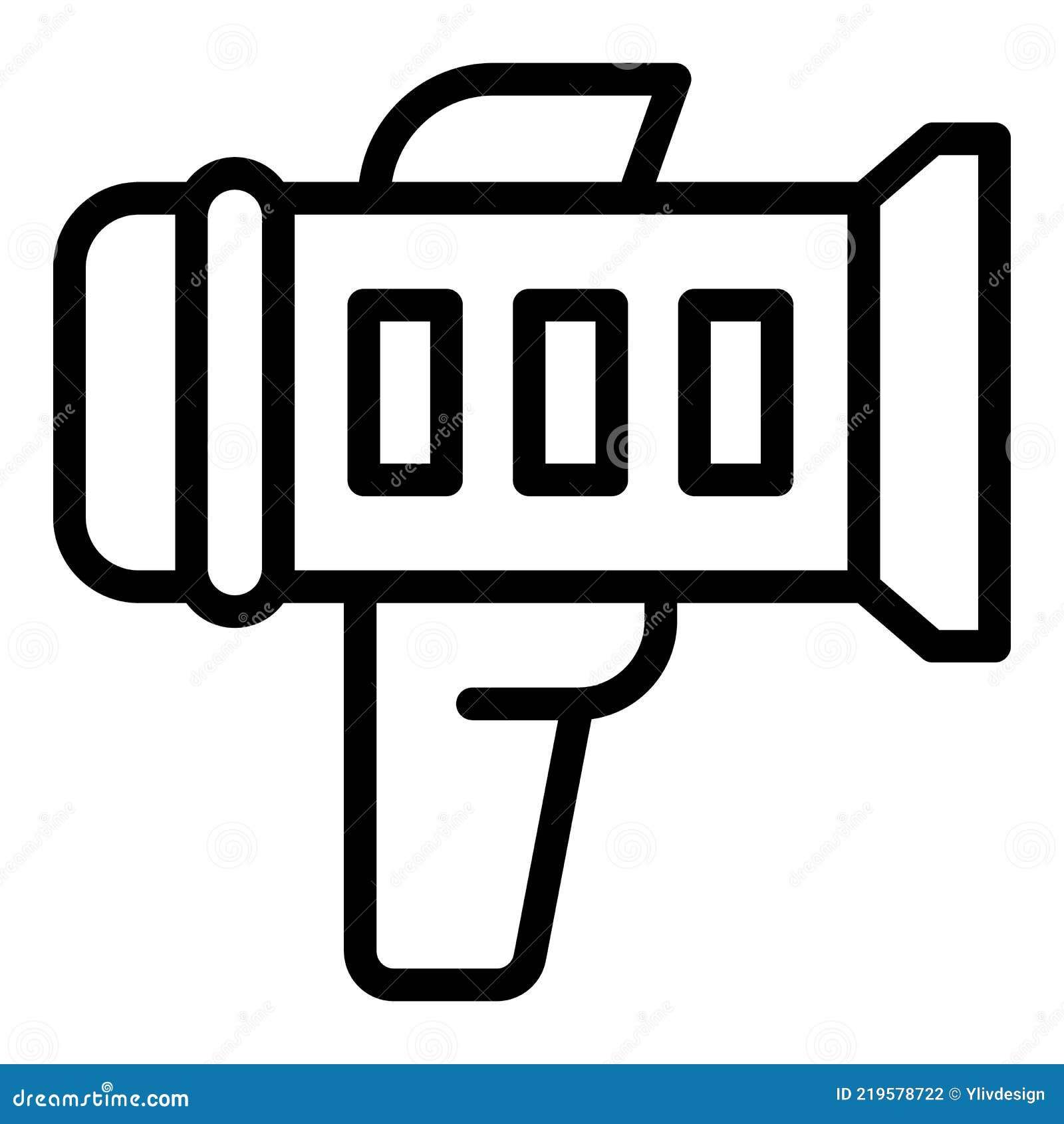 Speed Camera Icon, Outline Style Stock Vector - Illustration of ...