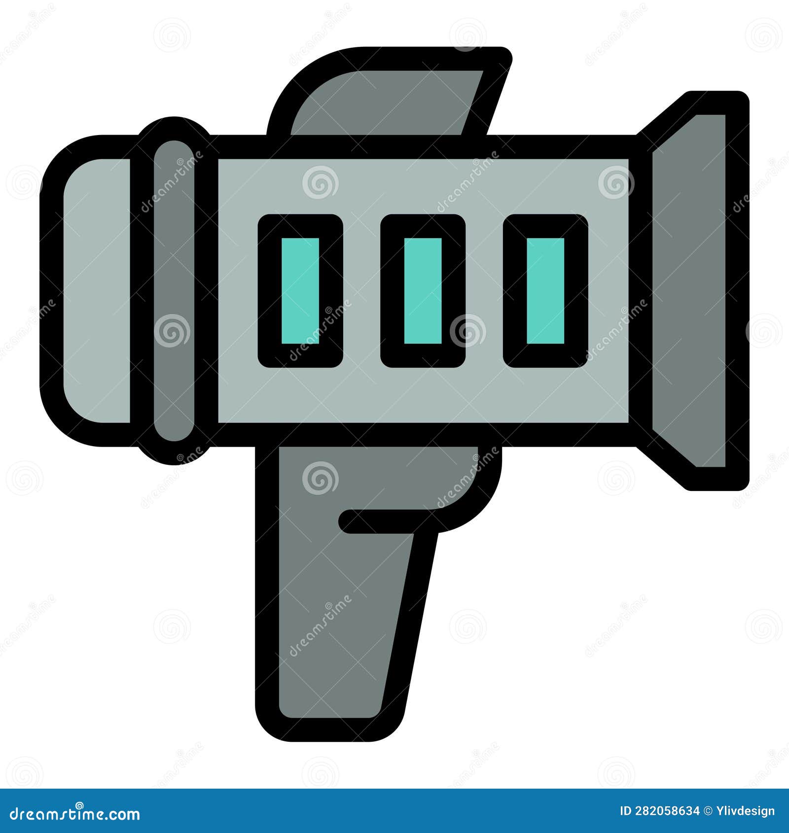 Speed Camera Icon Vector Flat Stock Illustration - Illustration of ...