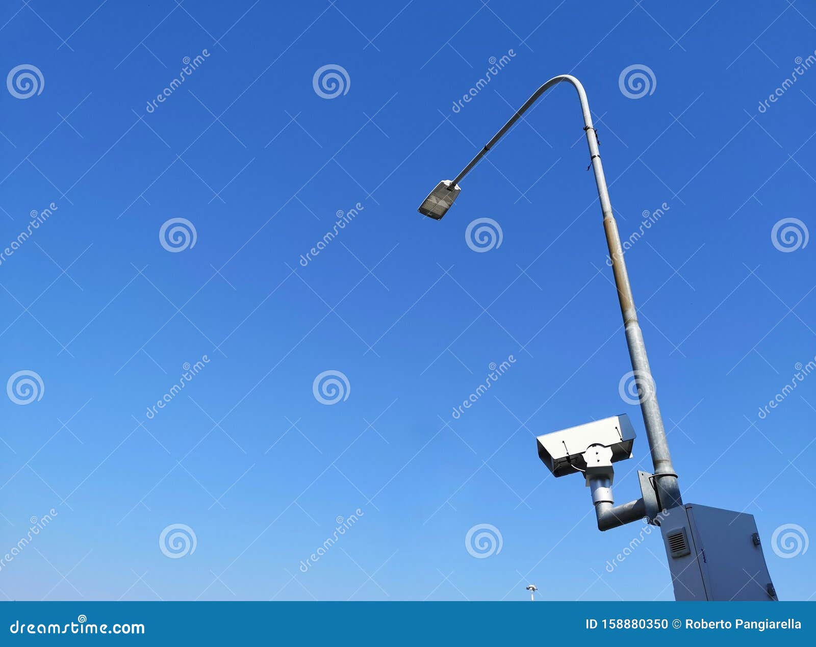 Speed camera on light pole stock photo. Image of speed - 158880350