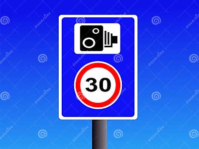 Speed camera sign stock vector. Illustration of circle - 2765221