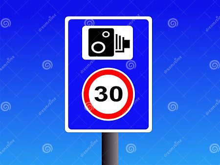 Speed camera sign stock vector. Illustration of circle - 2765221