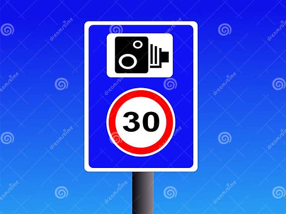 Speed camera sign stock vector. Illustration of circle - 2765221
