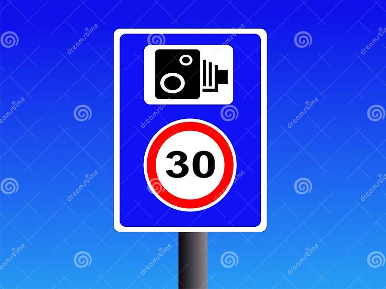 Speed camera sign stock vector. Illustration of circle - 2765221